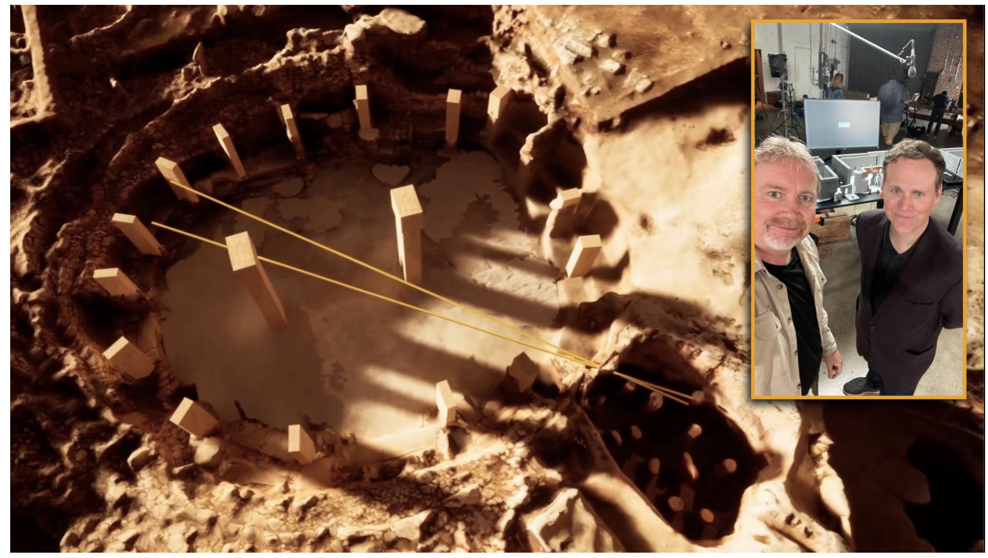 Reconstruction of structure ad showing the angles of sunrise