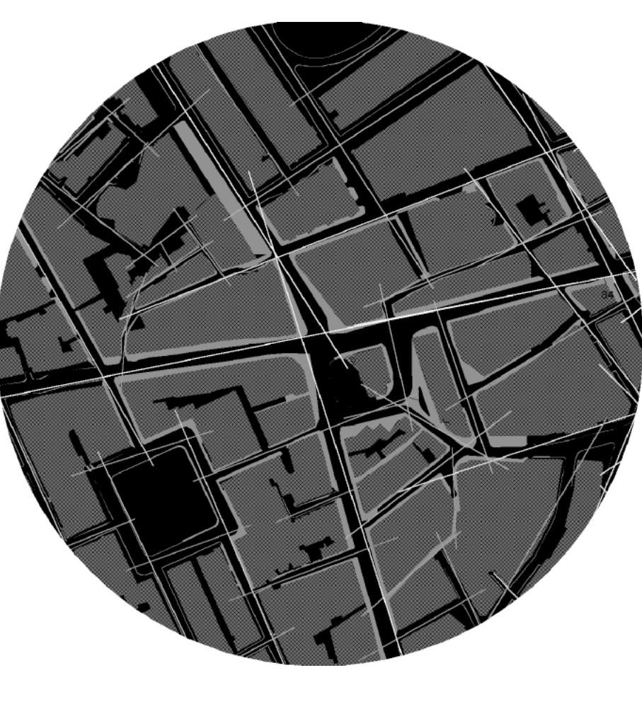 Axial map of the study area (connectivity) once the axial