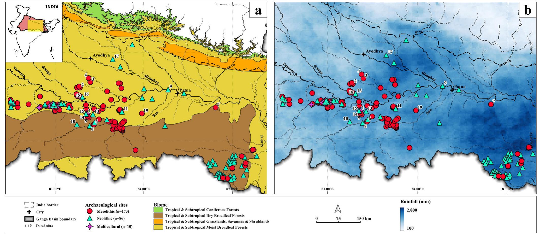 (a) this map shows archaeological site distribution within