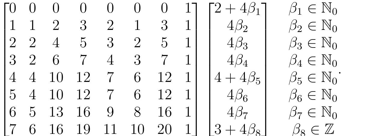 Therefore, by dividing any vector of the form below by 4 and