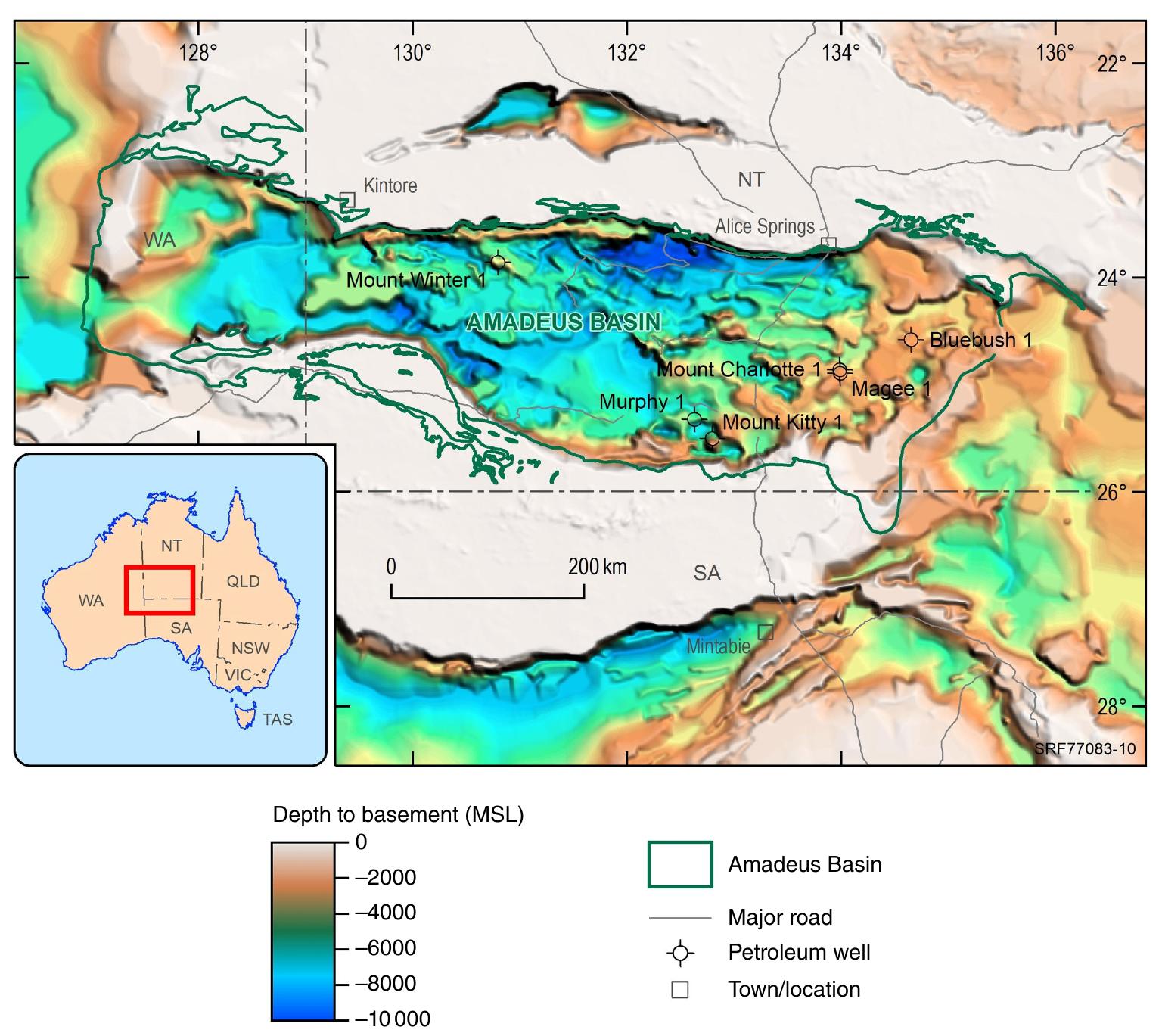 Petroleum wells with halite in the amadeus basin with oz