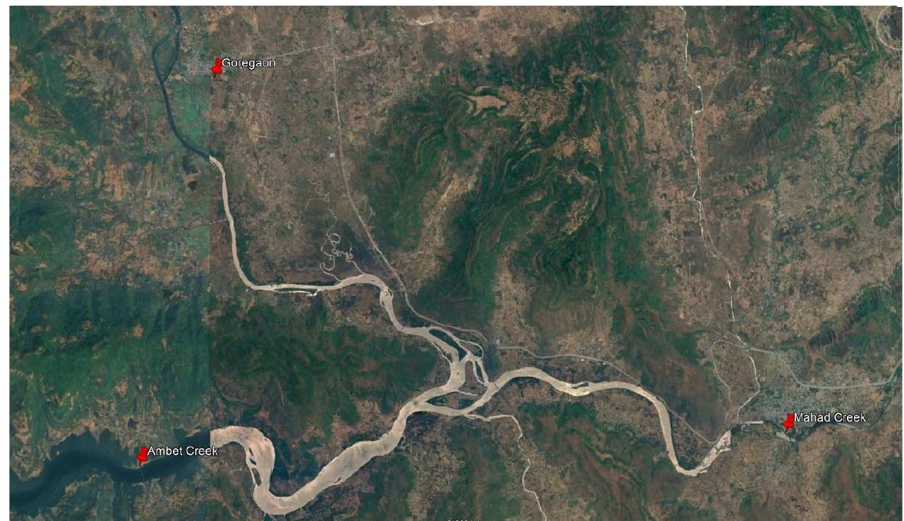 Google earth image of modern-day goregaon