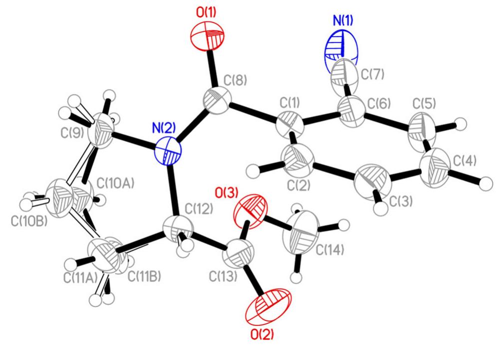 Molecular structure of cis-8i according to x-ray diffraction