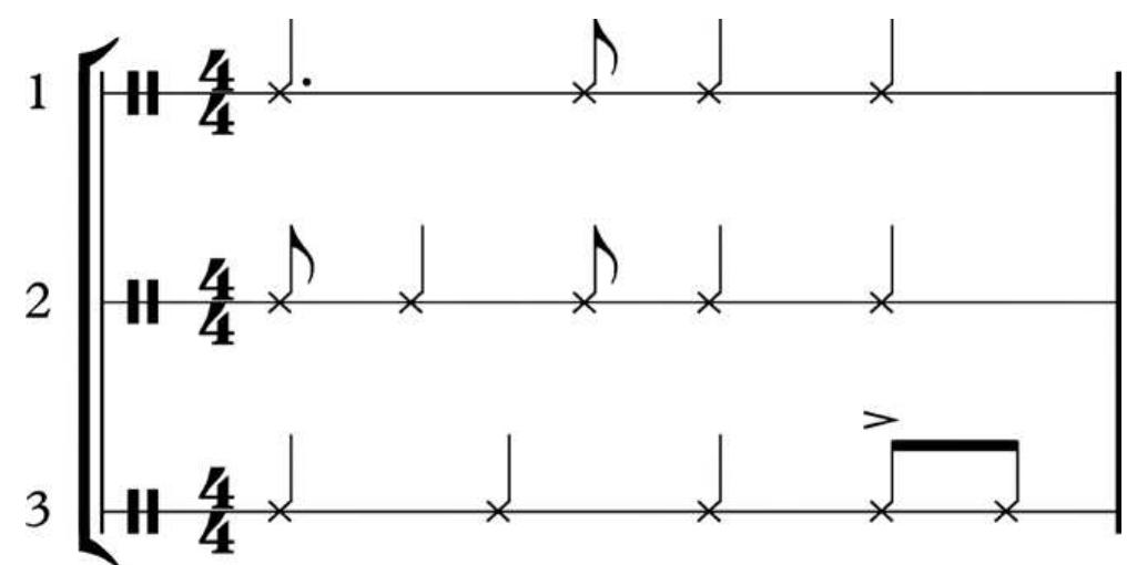Example no. 3. three typical tango rhythm patterns (evans