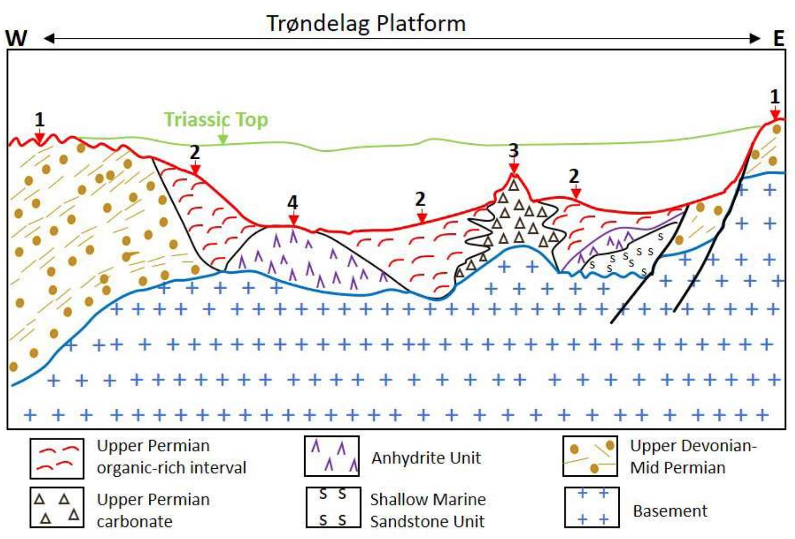 Conceptual permo- triassic depositional model for the