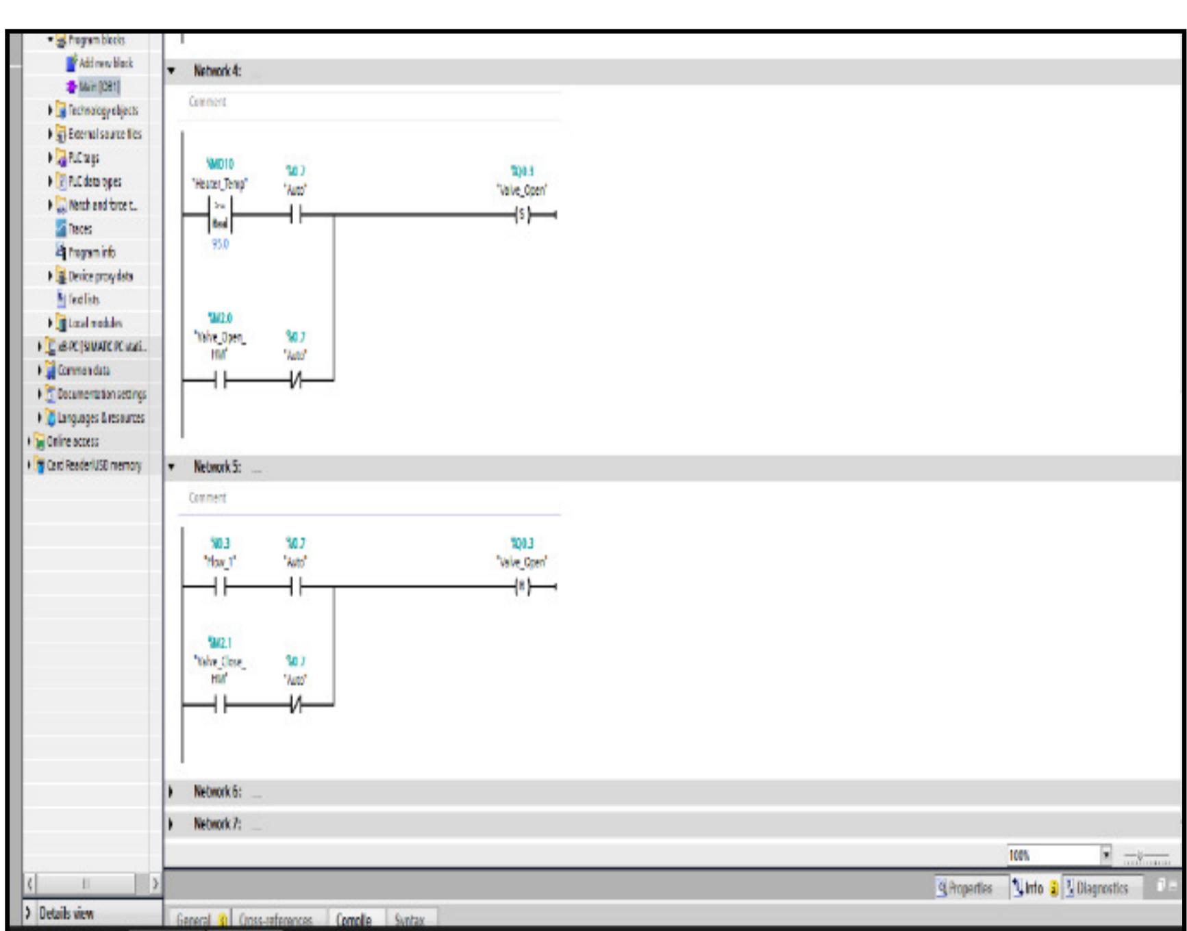 D. hmi creation: the hmi was implemented in wincc v13 of tia