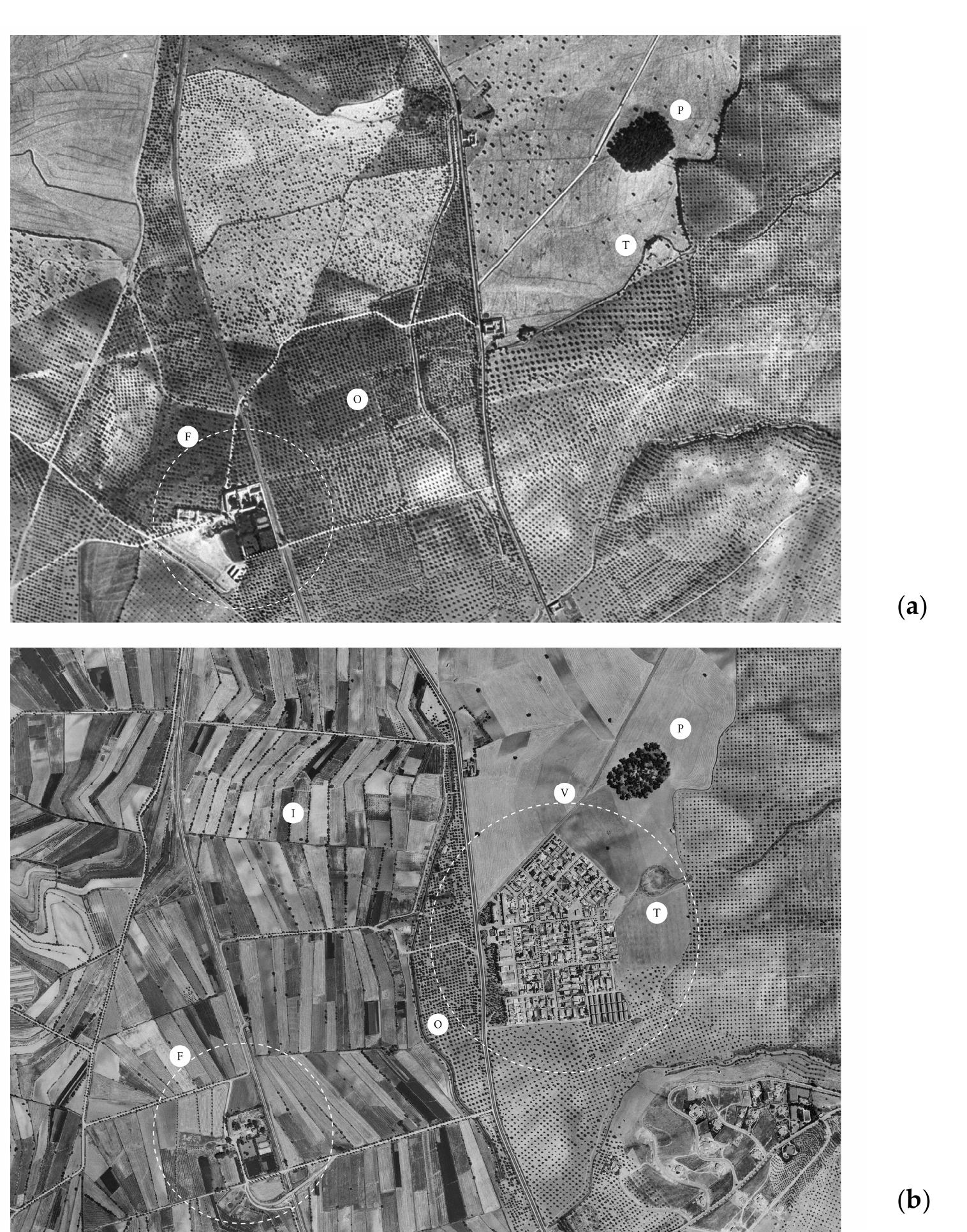 Portion of el chaparral estate before (a) and after the
