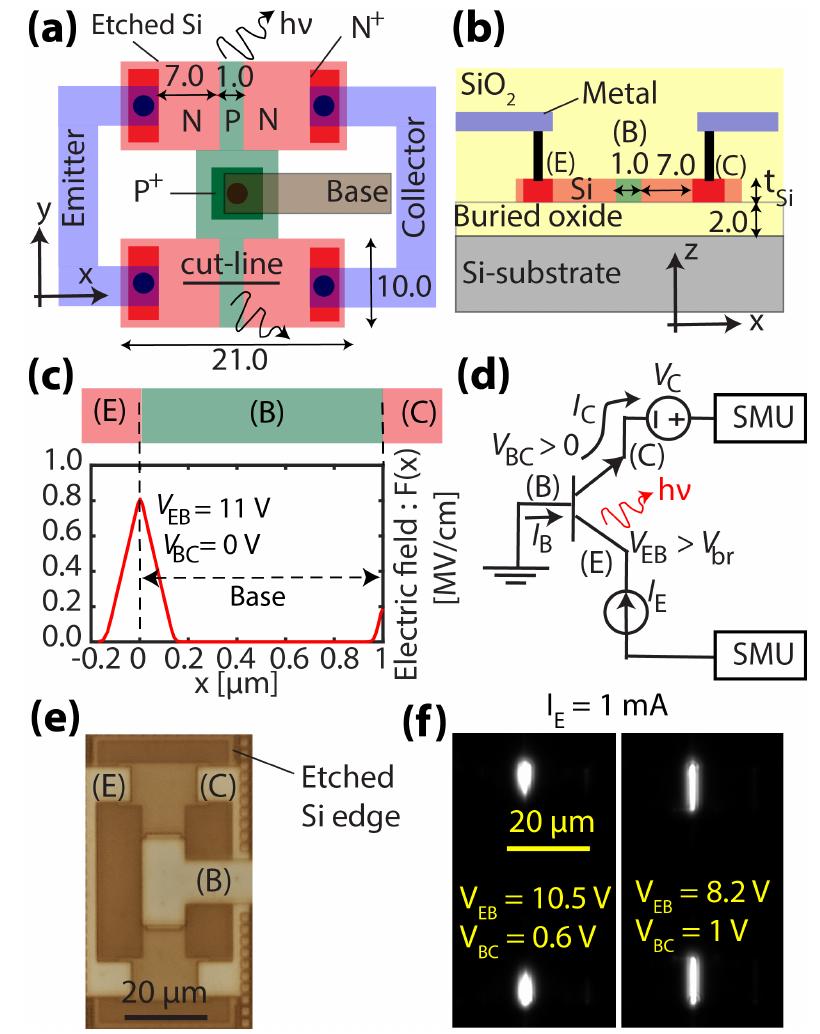 Schematic (a) layout and (b) device cross-section of the