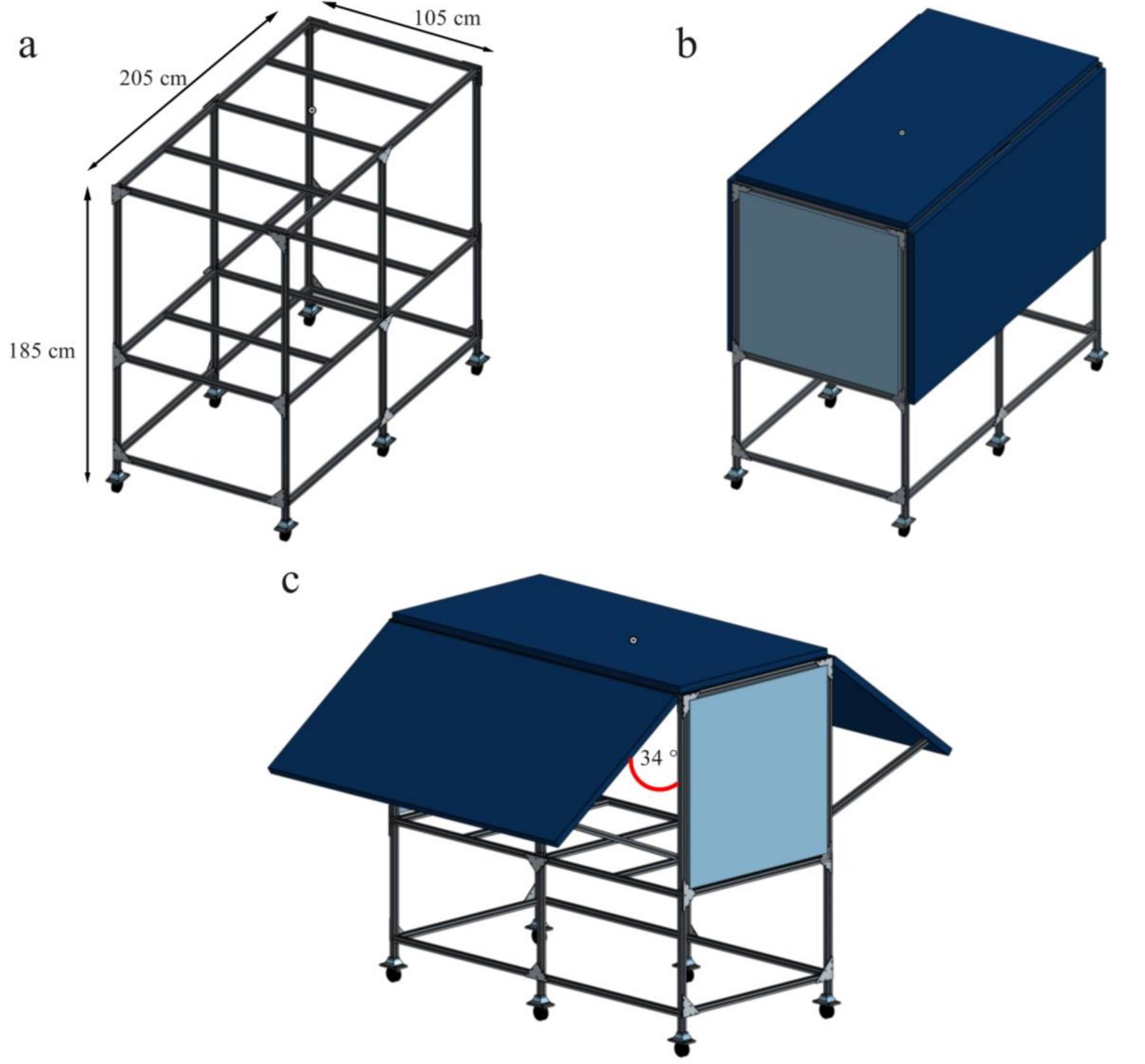 Pv-box design: (a) structure of chassis, (b) structure of
