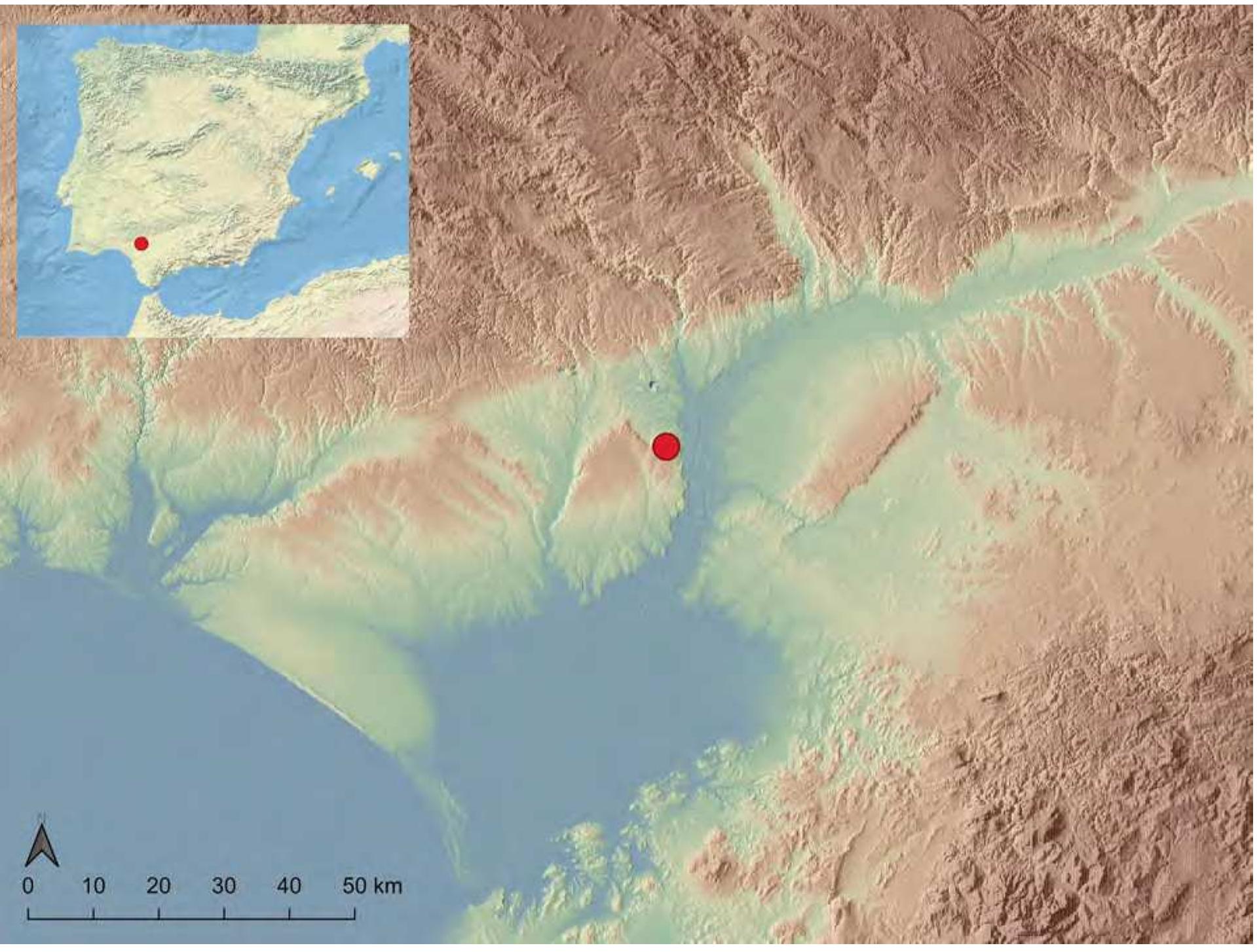 Location map of valencina in the iberian peninsula showing