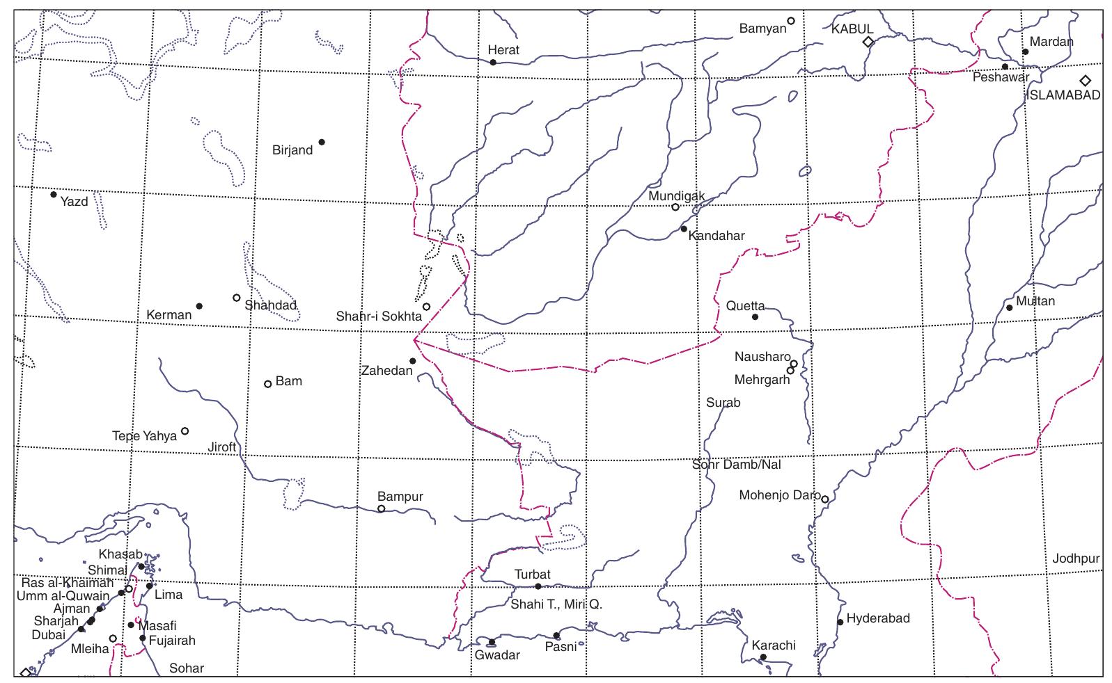 Map of the region with sites. ute franke. map: h. david.