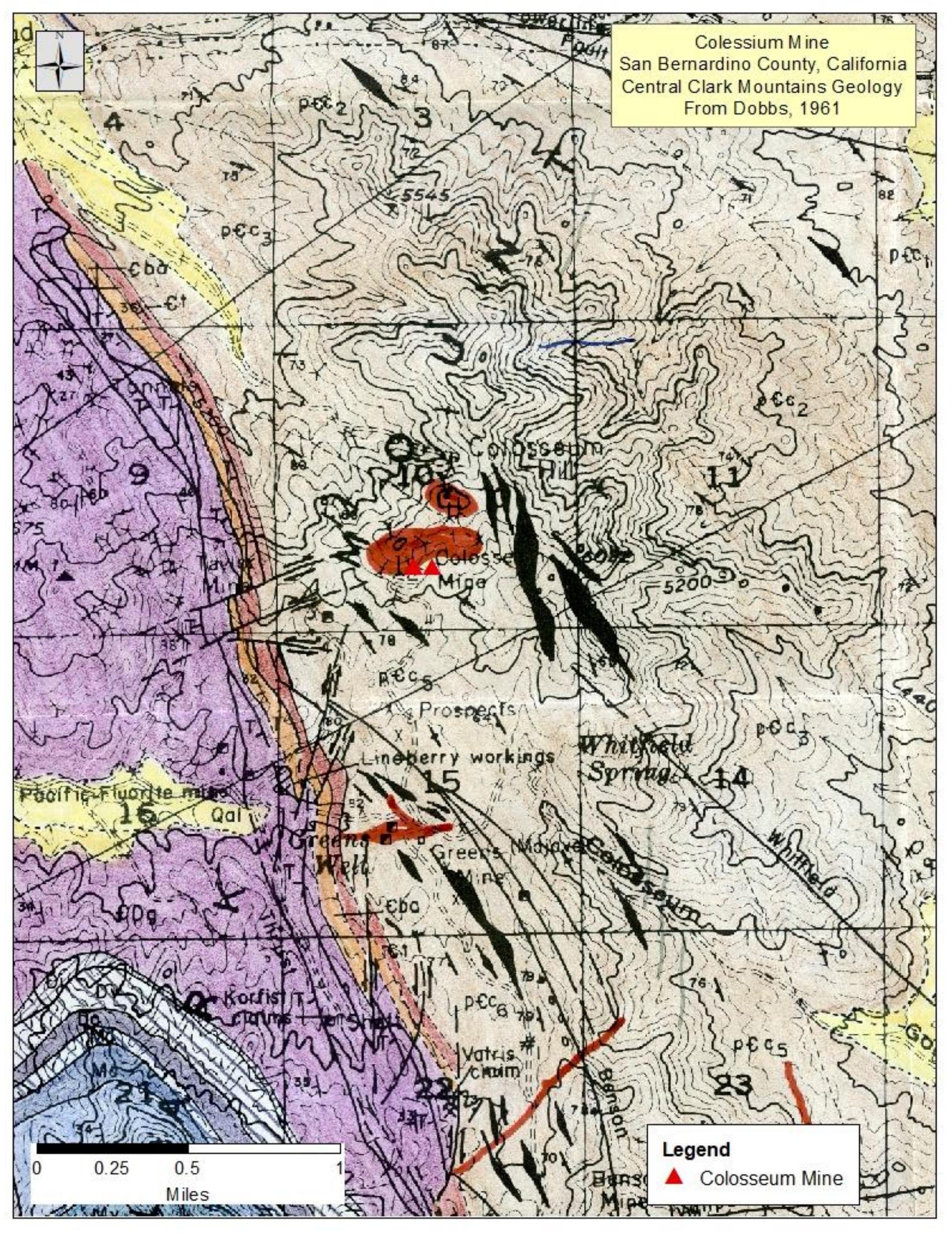 Figure 24 - GEOLOGY AND MINING HISTORY OF THE COLOSSEUM