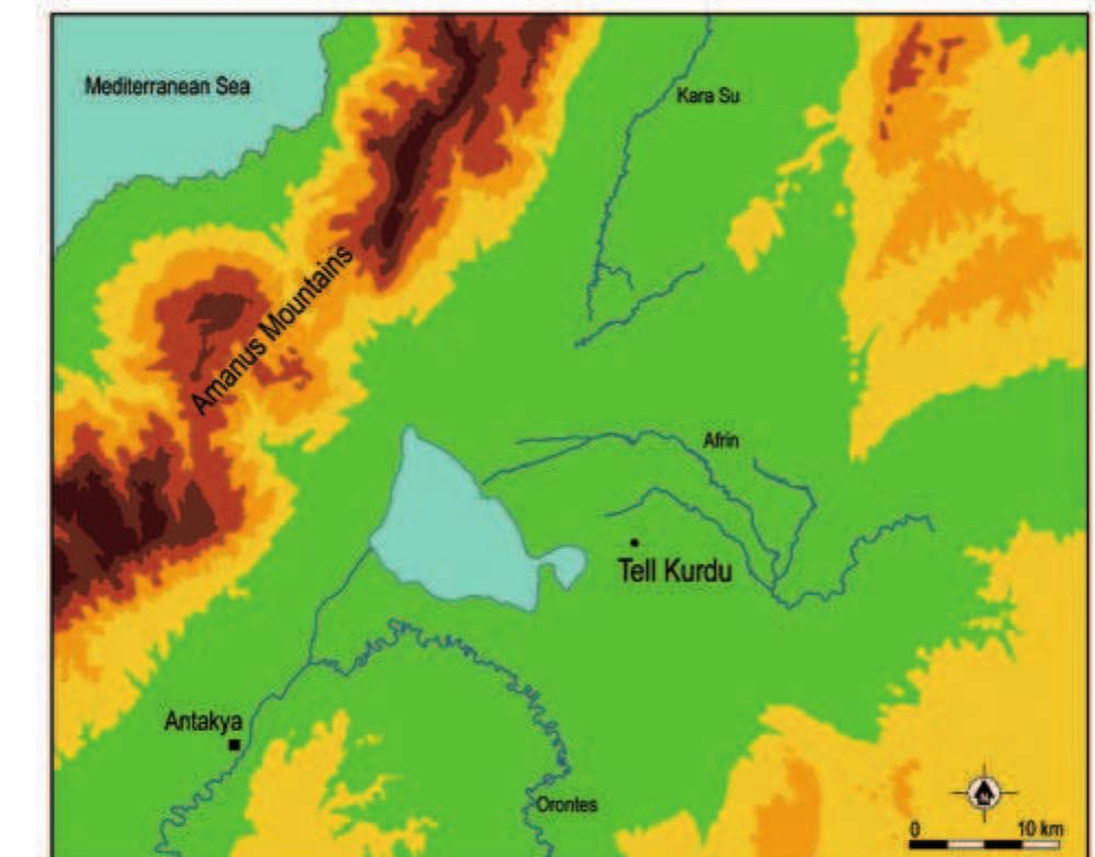 - map of the hatay region and the amuq valley (adapted from