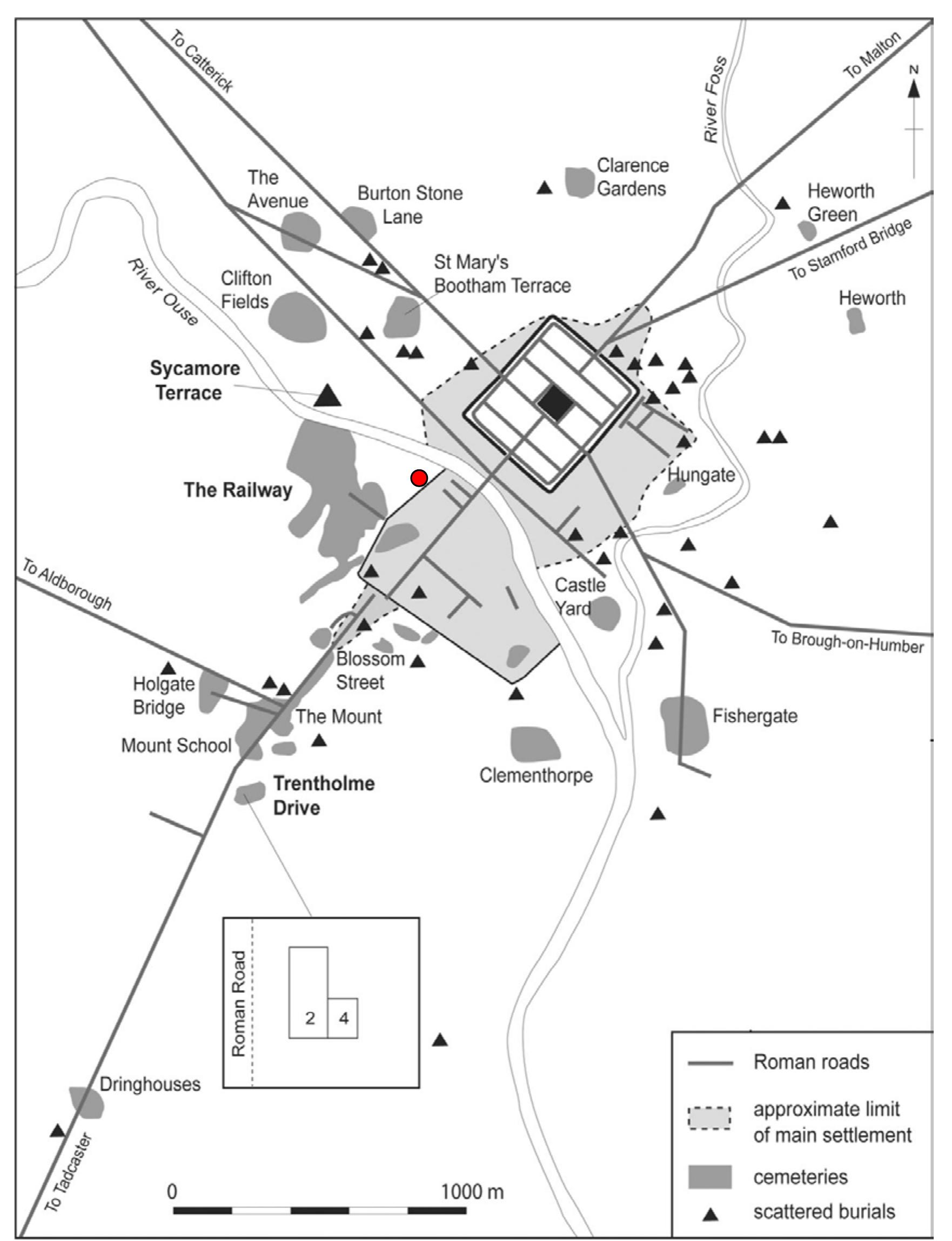 Map of roman y ork (leach et al, 2010: 133). the royal y ork