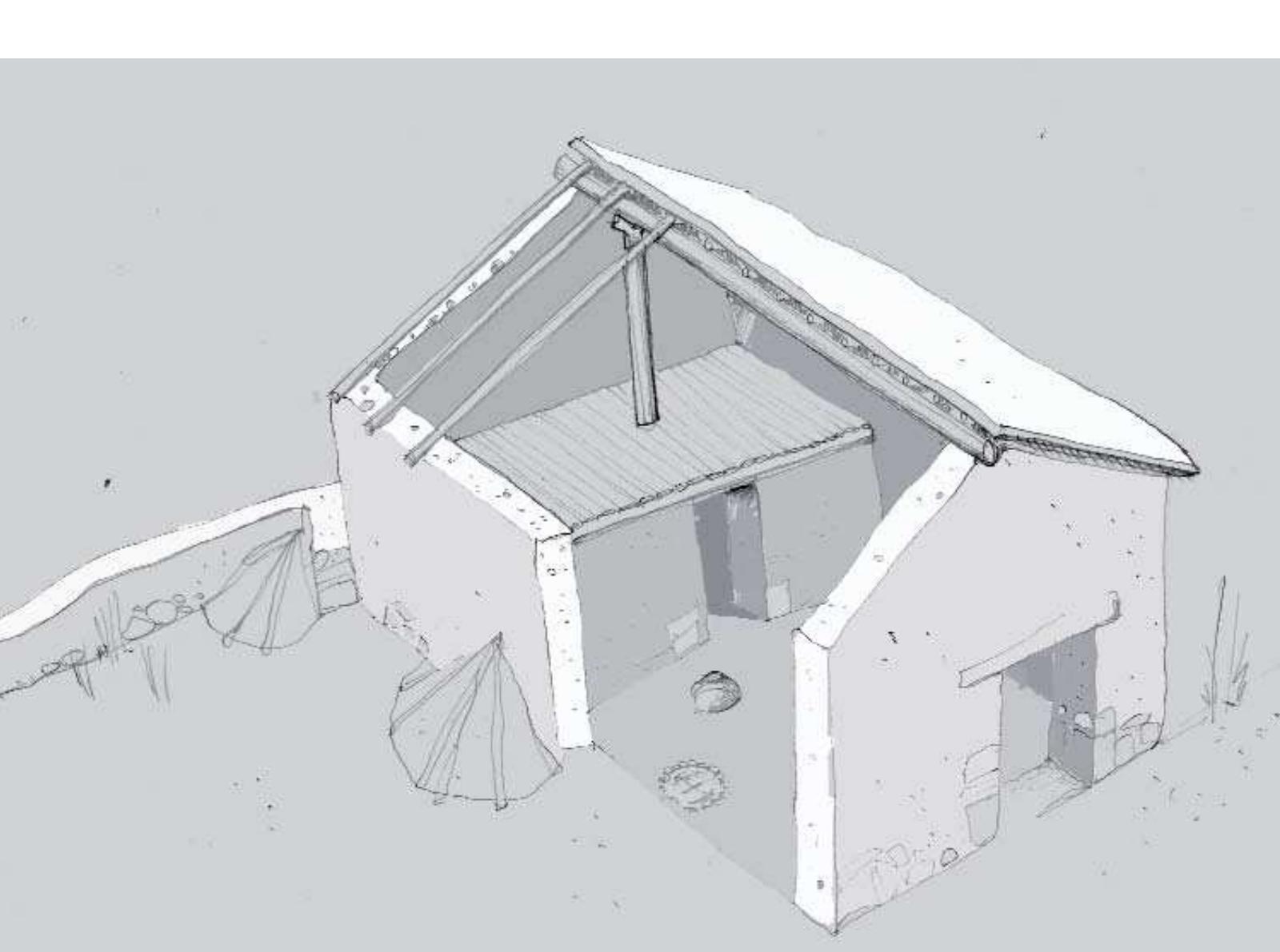 Site d, phase plans. fig. 3. site d. building ii, sketch