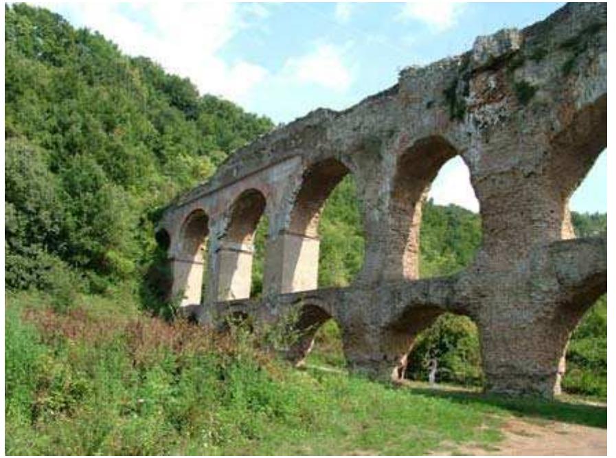 : the st. gregory’s bridge: ponte della mola. caementa are