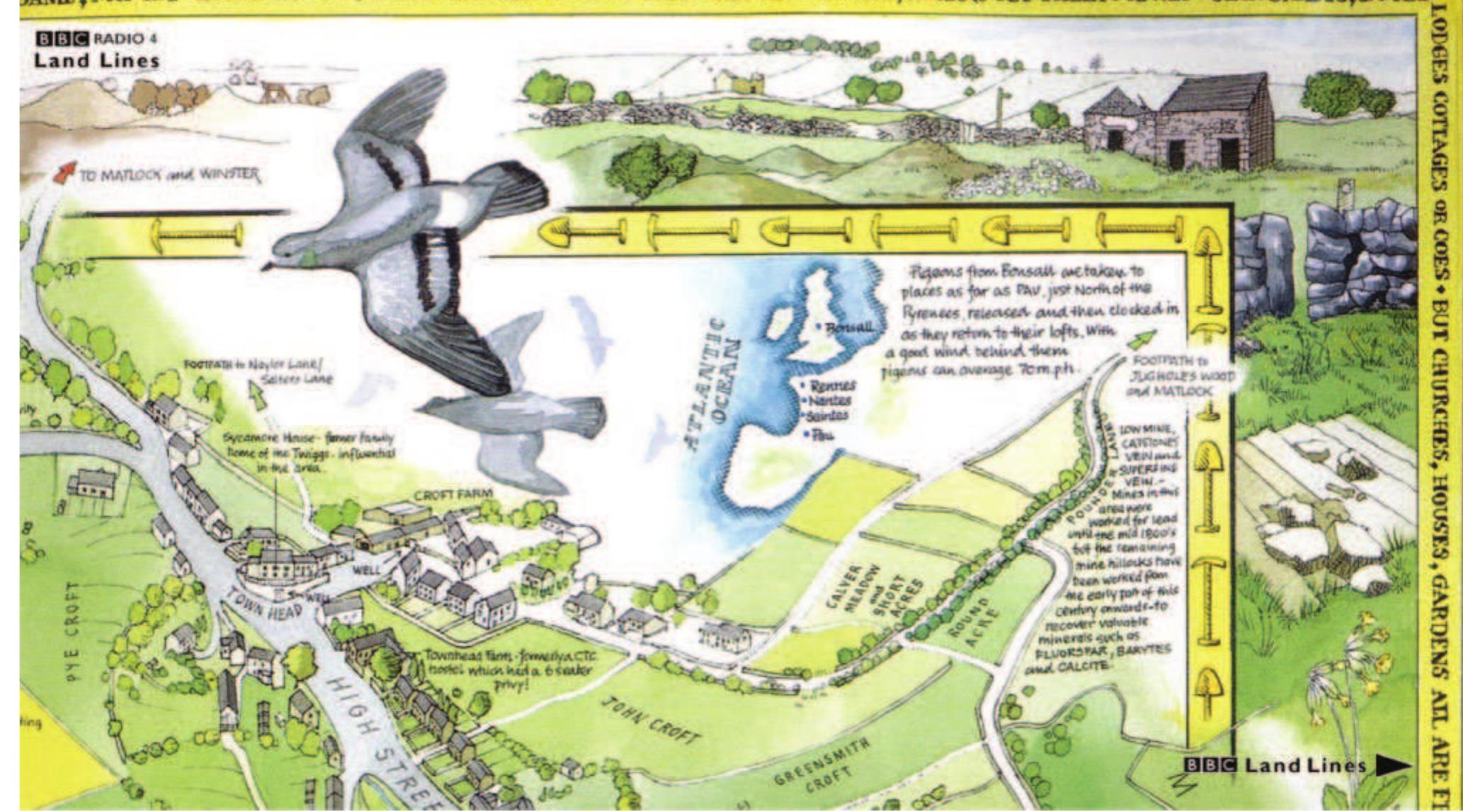 A typical parish map design: bonsall parish map excerpt.