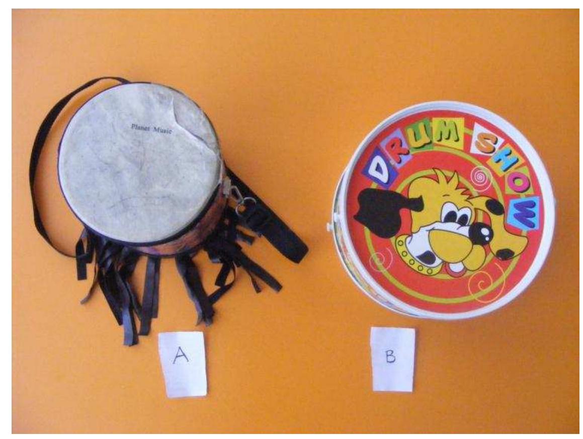 4 original (a) and replica (b) drums (preschool section of a