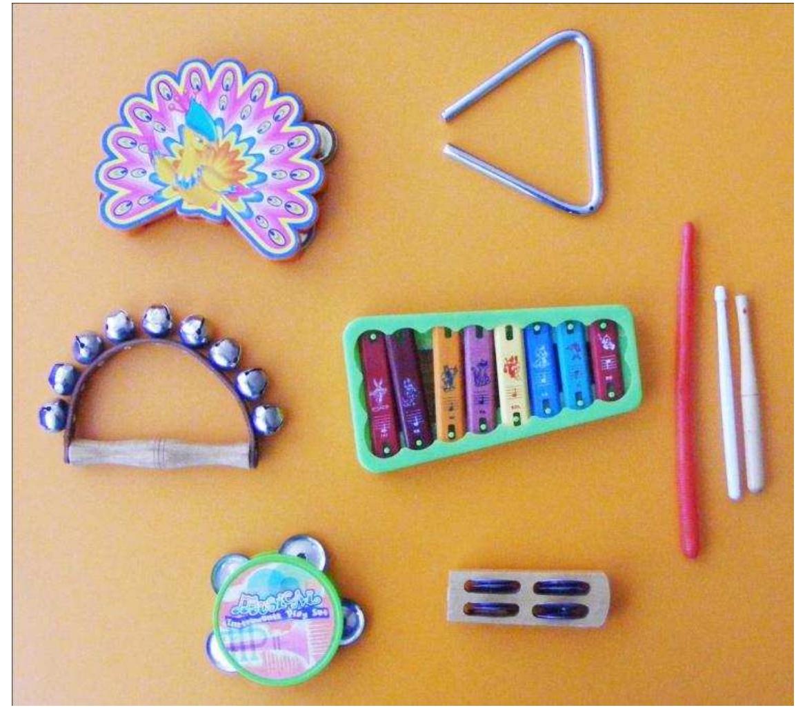 5 musical instruments in a preschool (preschool section of a