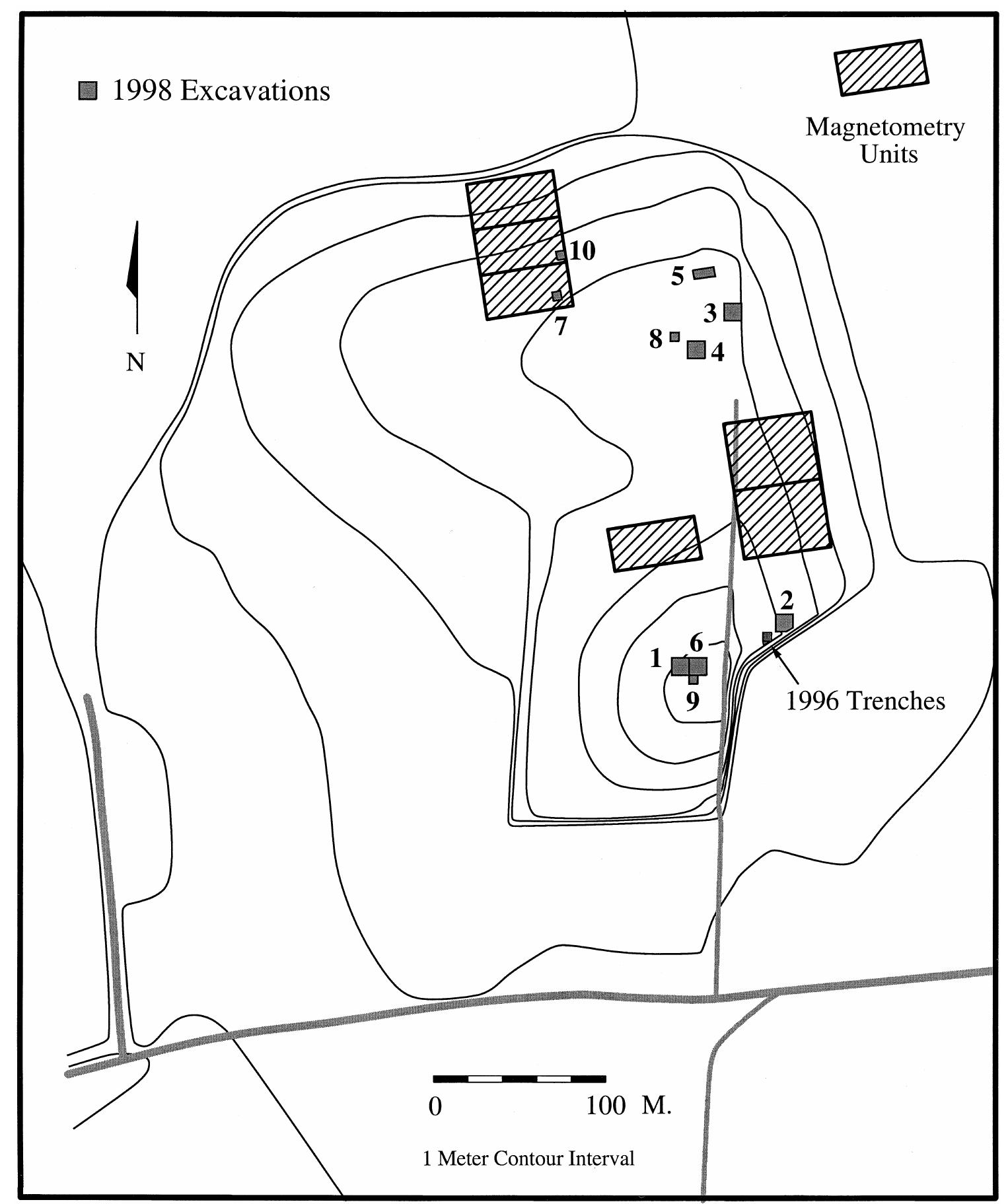 Topographic map of tell kurdu, showing location of
