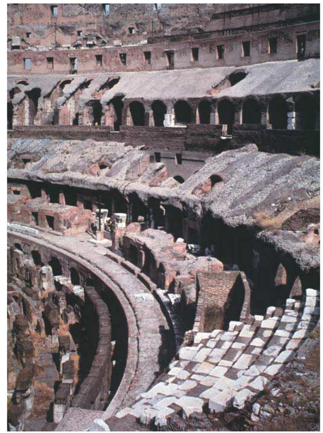 Flavian amphitheatre, rome: interior. photo: j. edmondson