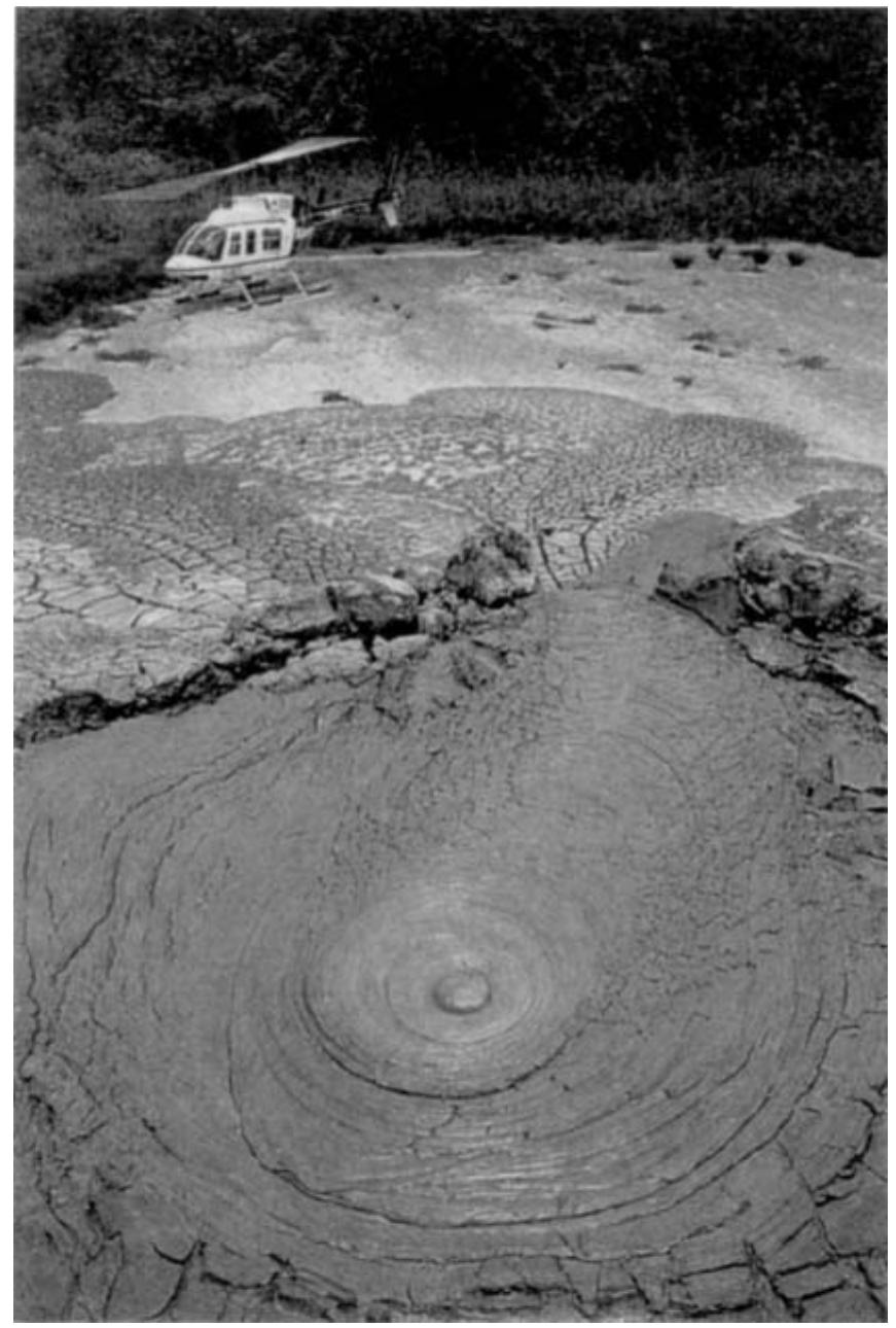 5 a mud volcano witha fresh mud flow, pedernales area,