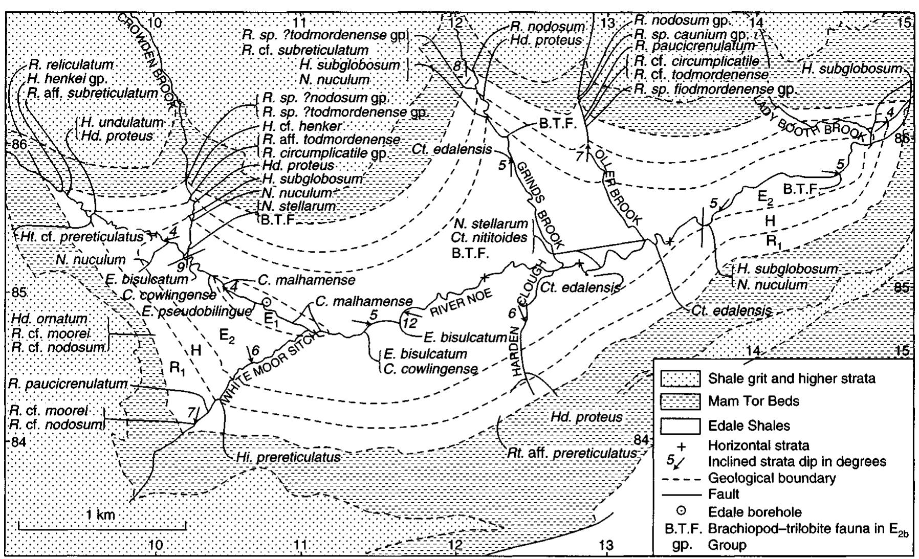 46 a geologic map of the edale anticline. this particular