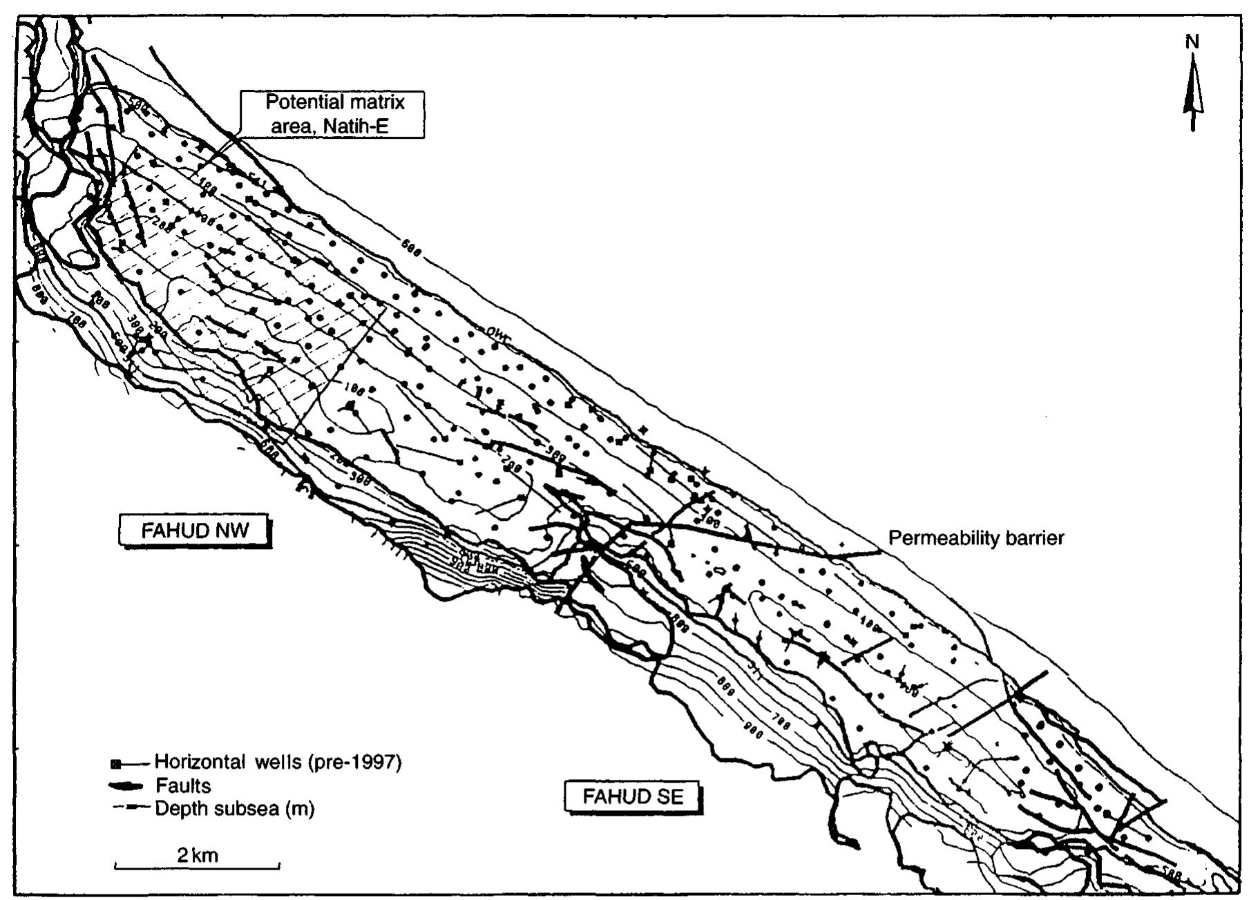 33 a structure map for the top natih reservoir of the fahud