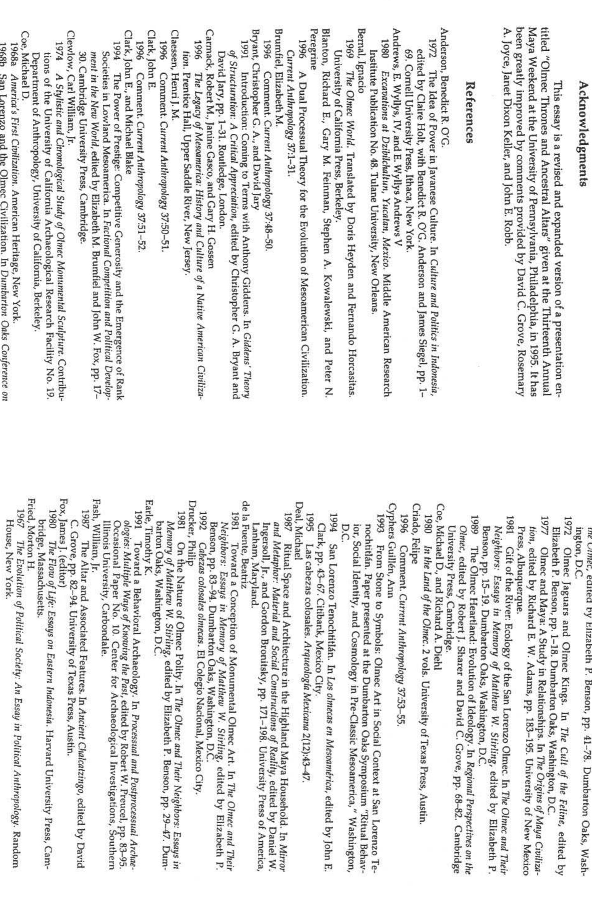 Table 20 - Olmec Thrones as Ancestral Altars: The Two Sides