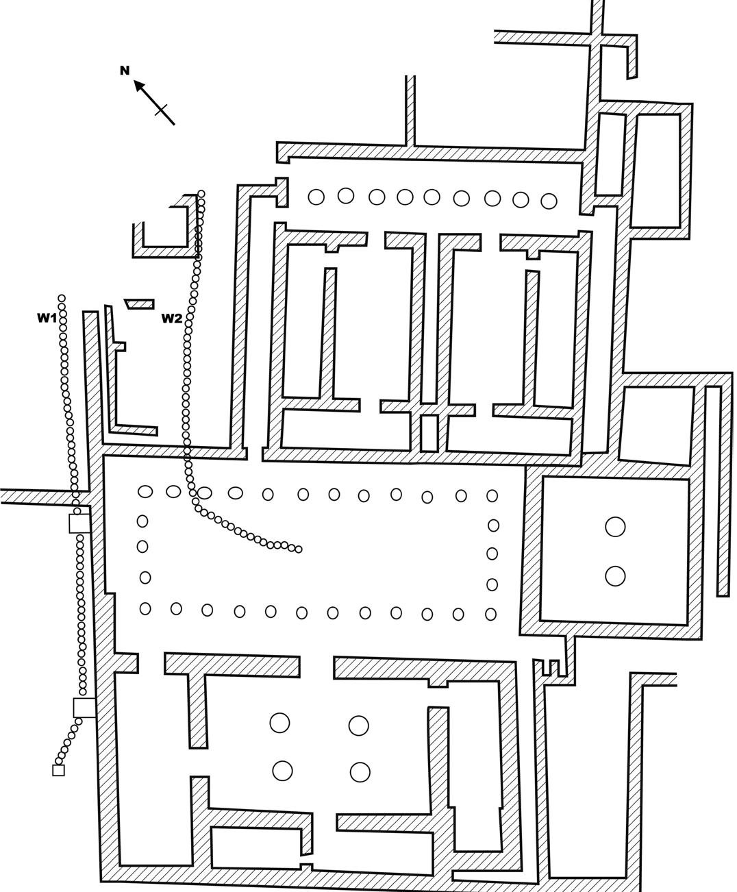 Plan of the thirteenth dynasty ‘palace’ at tell el-daba