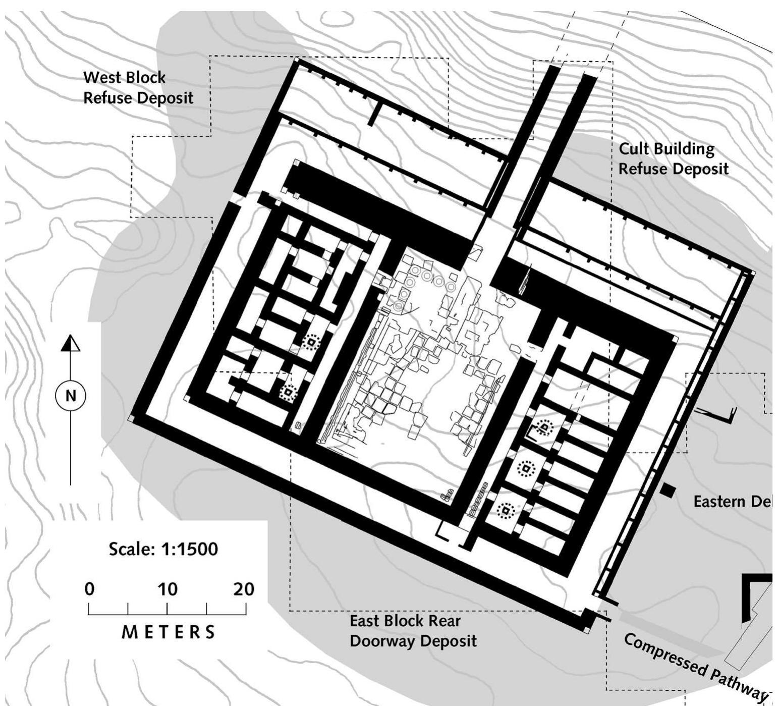 Plan of the mortuary temple of senusret iii at abydos.