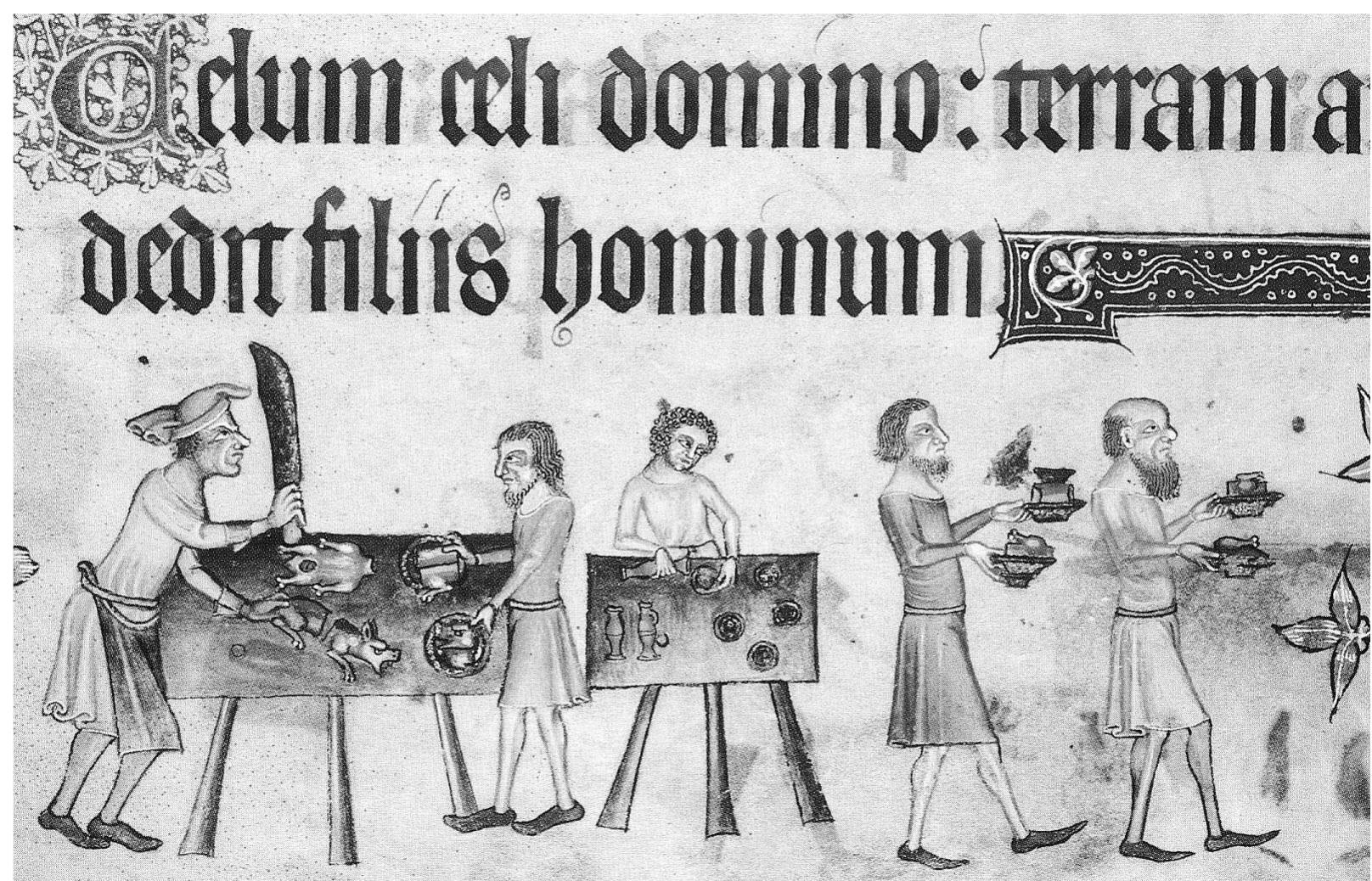 6. medieval cleaver taken from the luttrell psalter. by