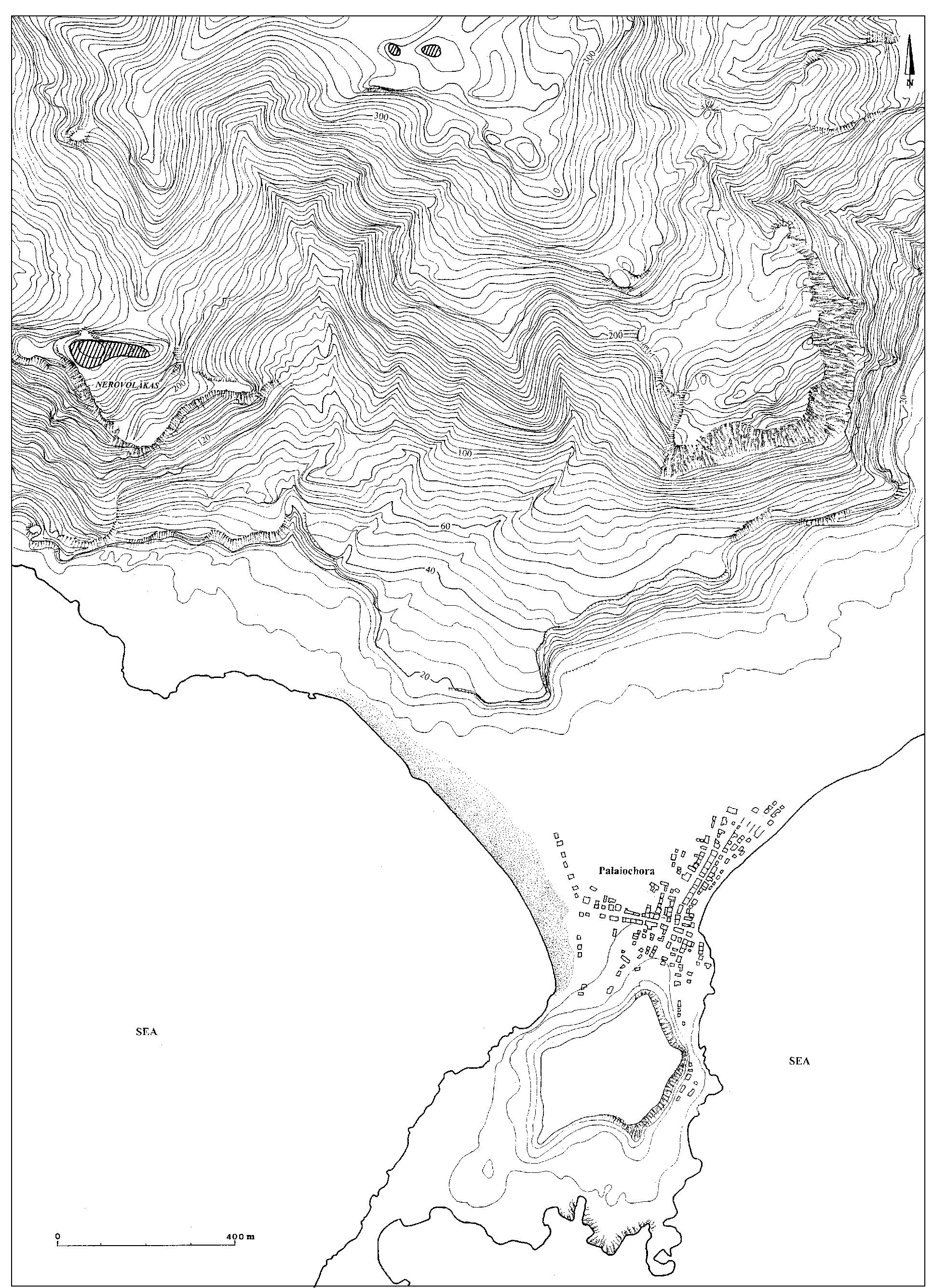 Map of palaiochora area