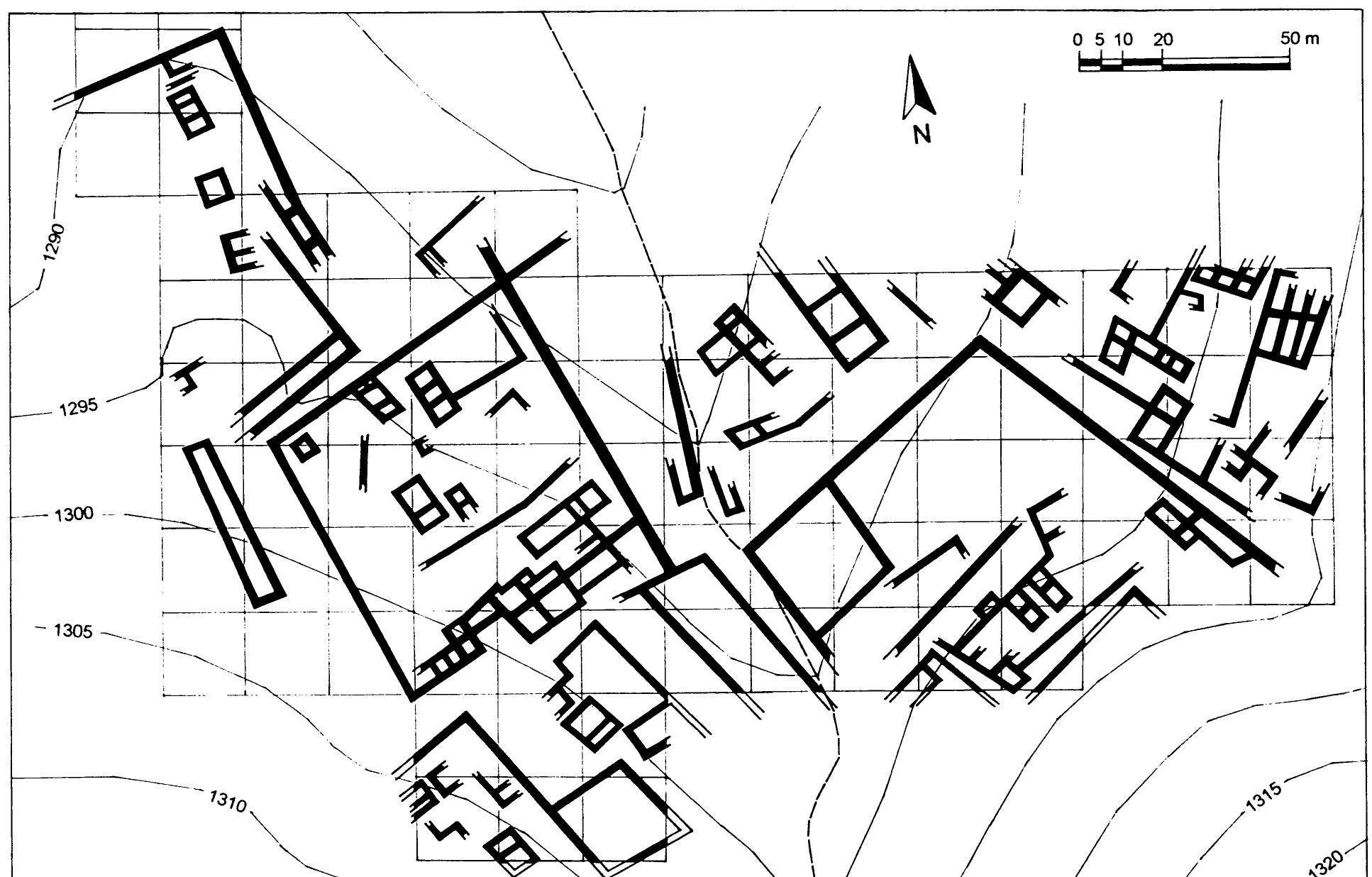 An interpretative drawing of the area shown in fig. 8.