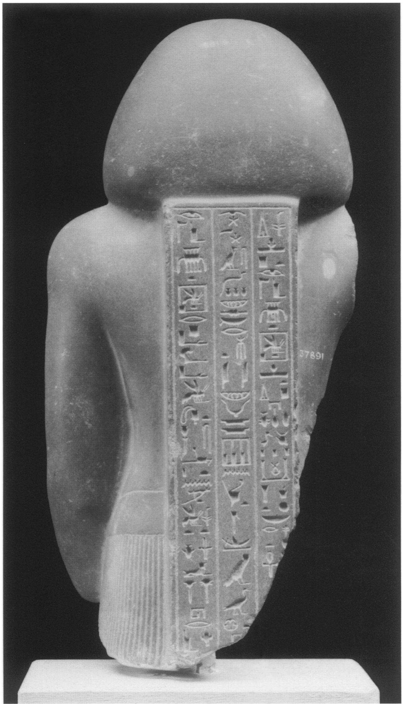 Figure 6 - The Statue BM EA 37891 and the Erasure of Necho