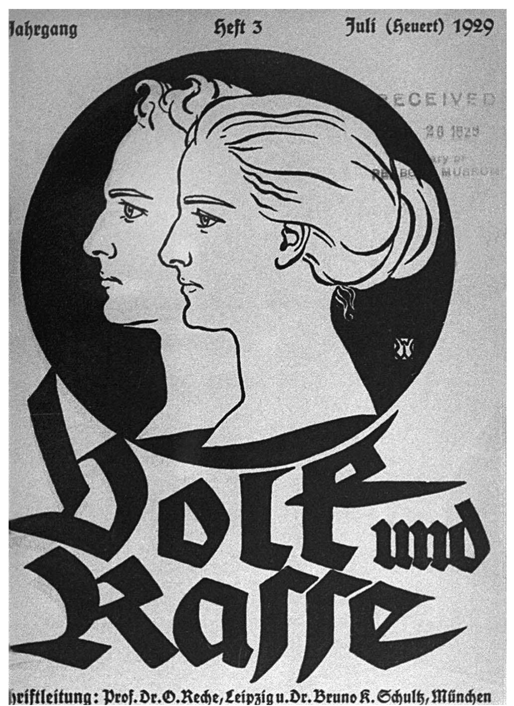 I cover of volk und rasse vol. 3, july 1929, showing