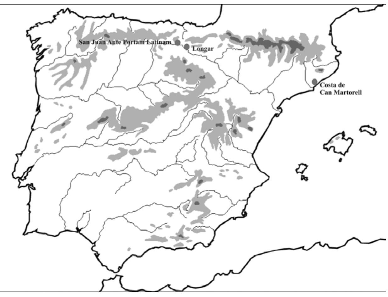 Location map. key words: neolithic, chalcolithic, iberian