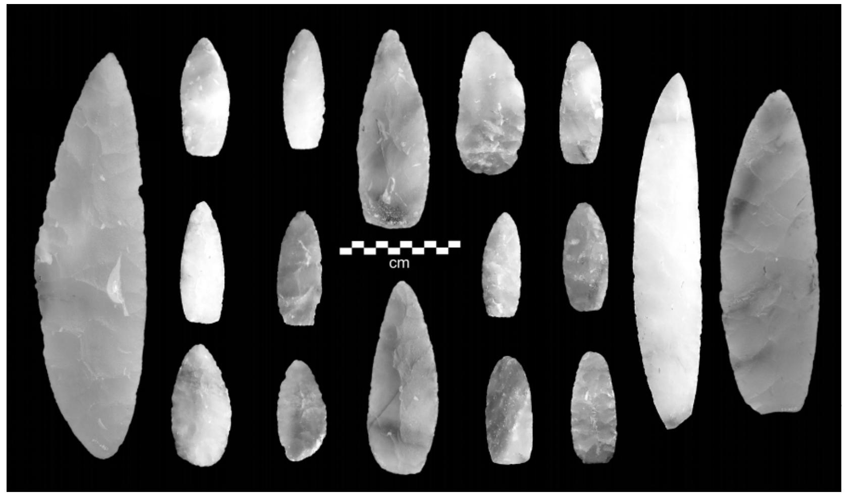 Selection of bifaces from the alexis bay cache (from photos