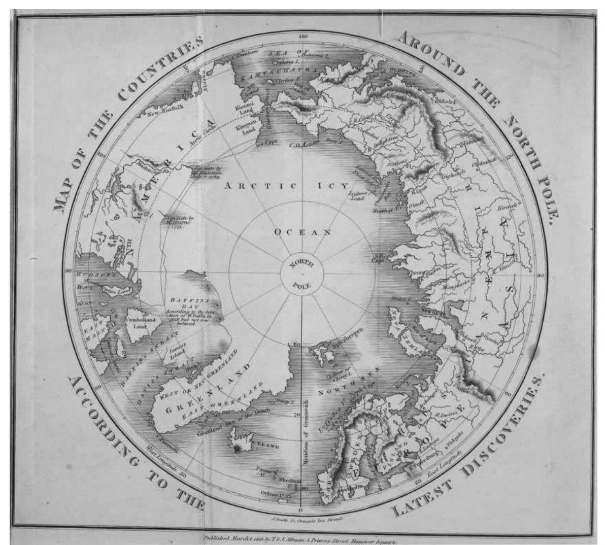 ‘map of the countries around the north pole according to the