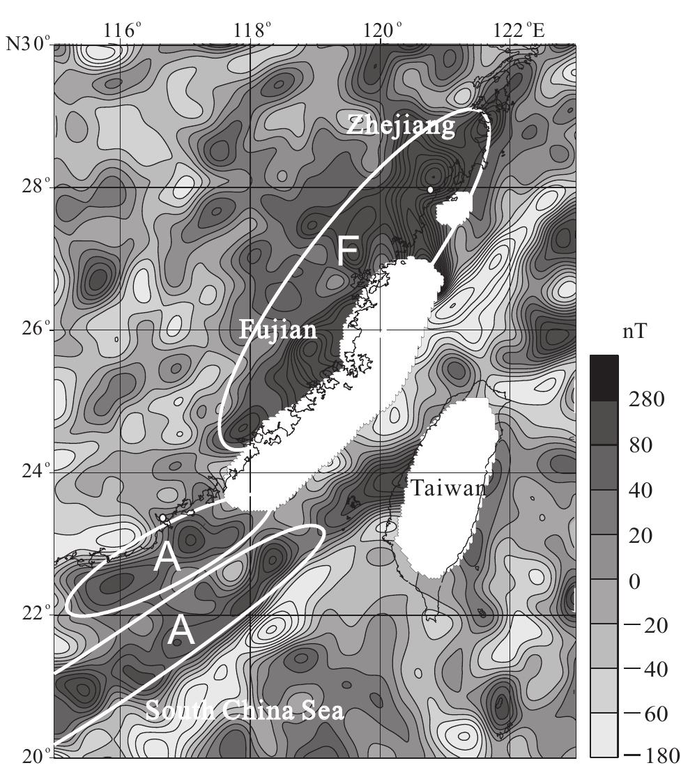 Map of magnetic anomaly reduced to the pole (martop) for the
