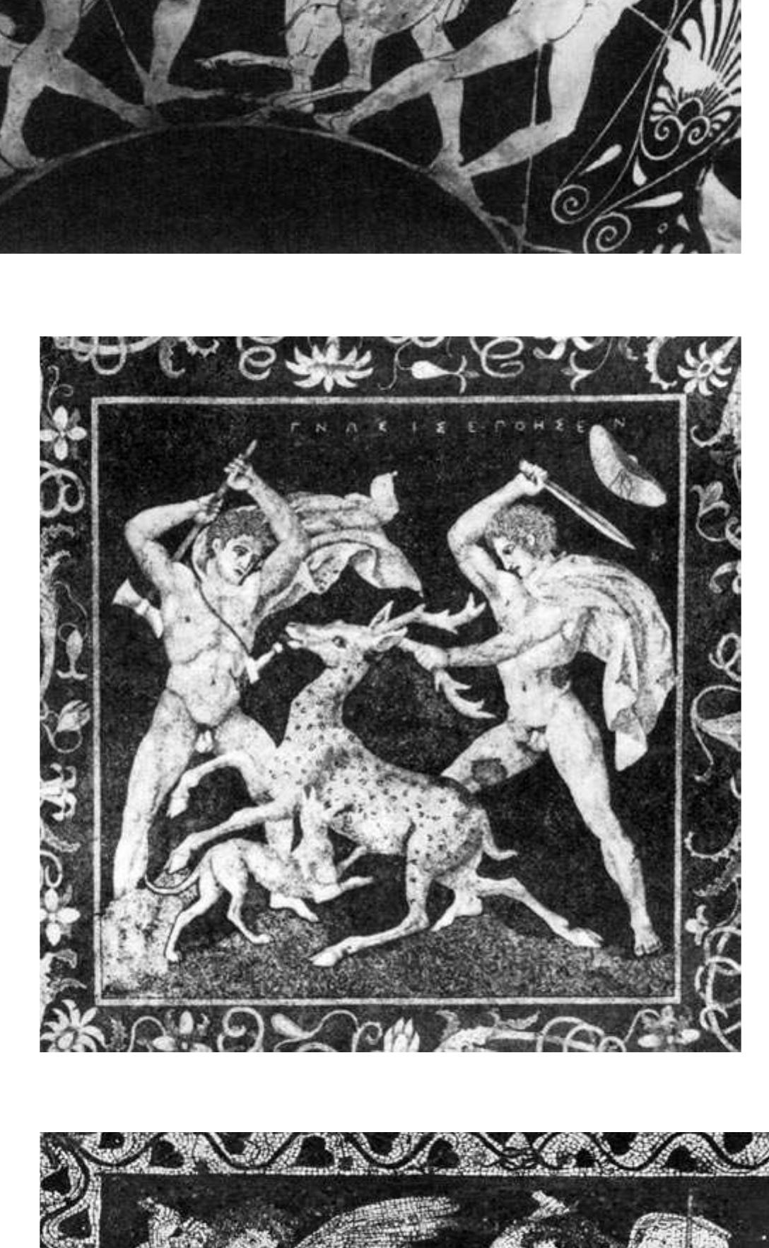 A stag-hunt on a floor mosaic from a house at shatby, alex-