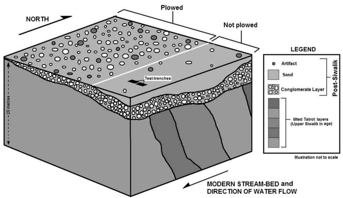 Block-diagram of the stratigraphic sequence at toka and mode
