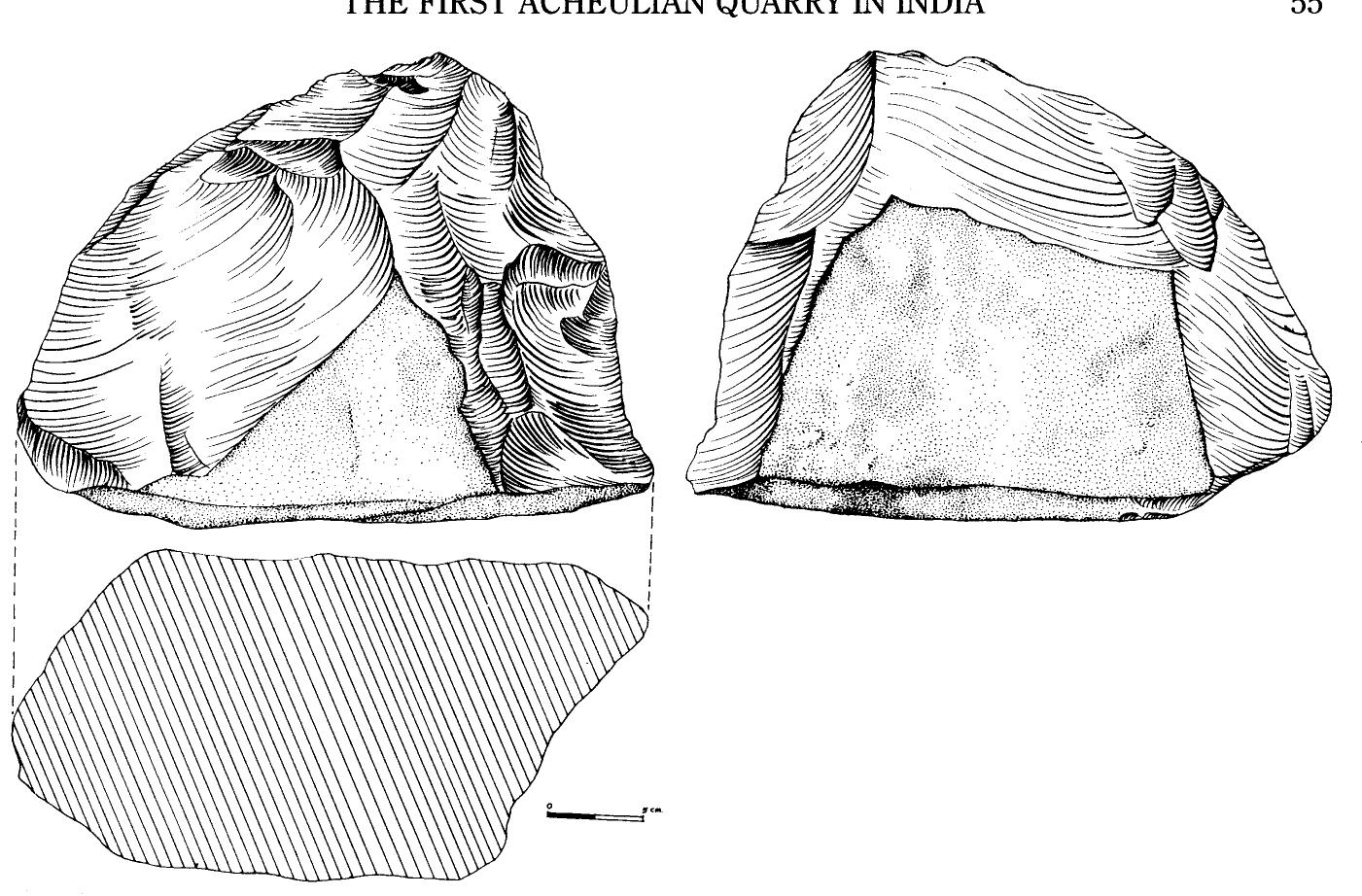 Limestone block core from trench 1