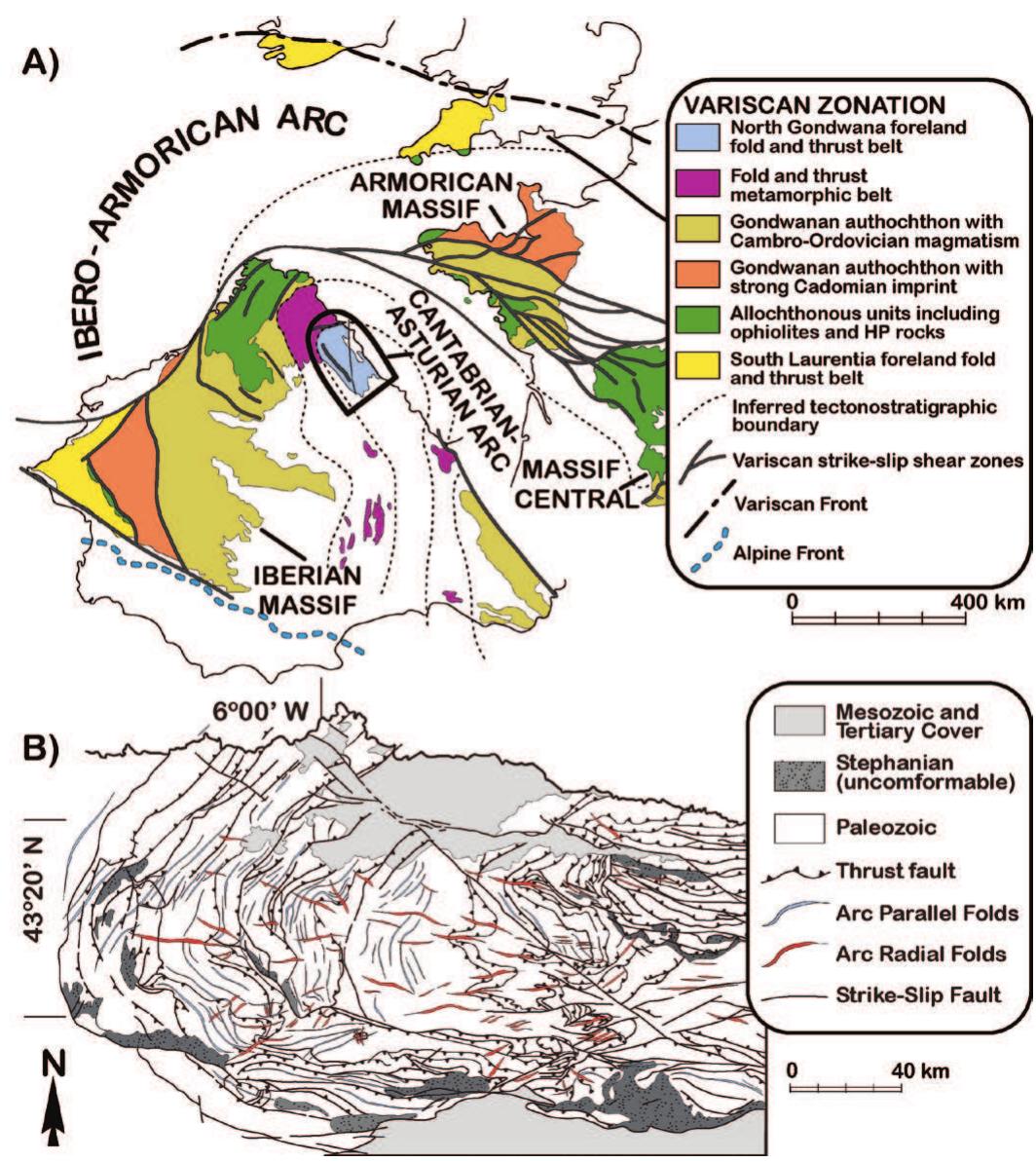 Figure 3 - Buckling an orogen: The Cantabrian Orocline