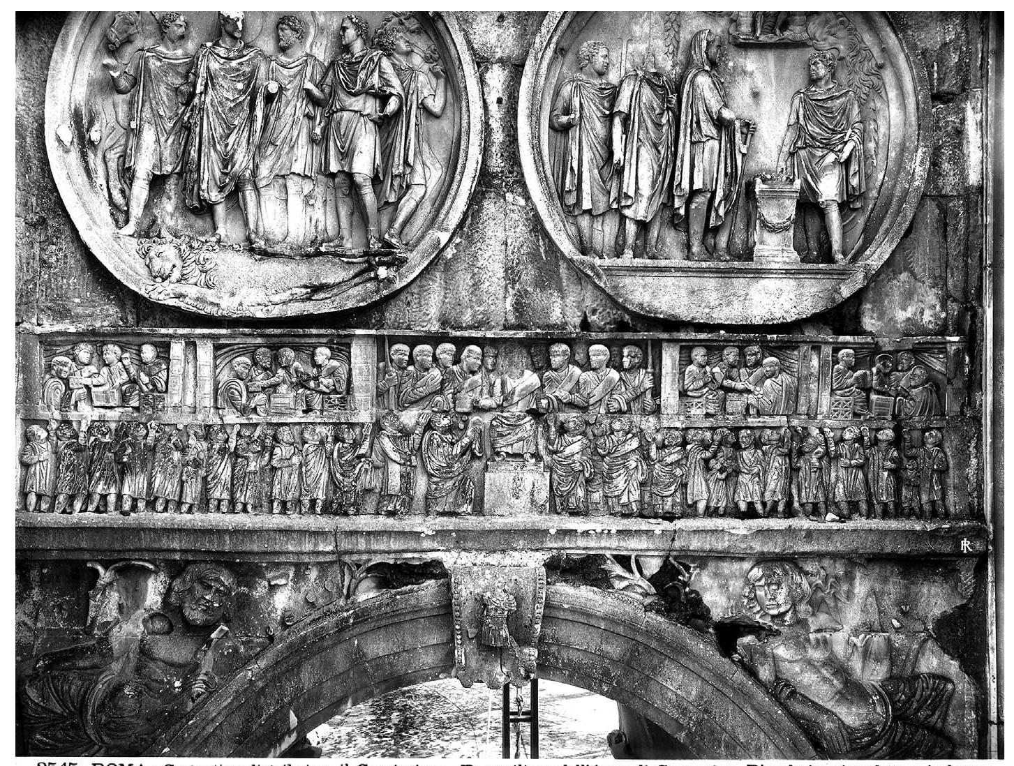 5 arch of constantine. c. ap 315. detail: north facade, the