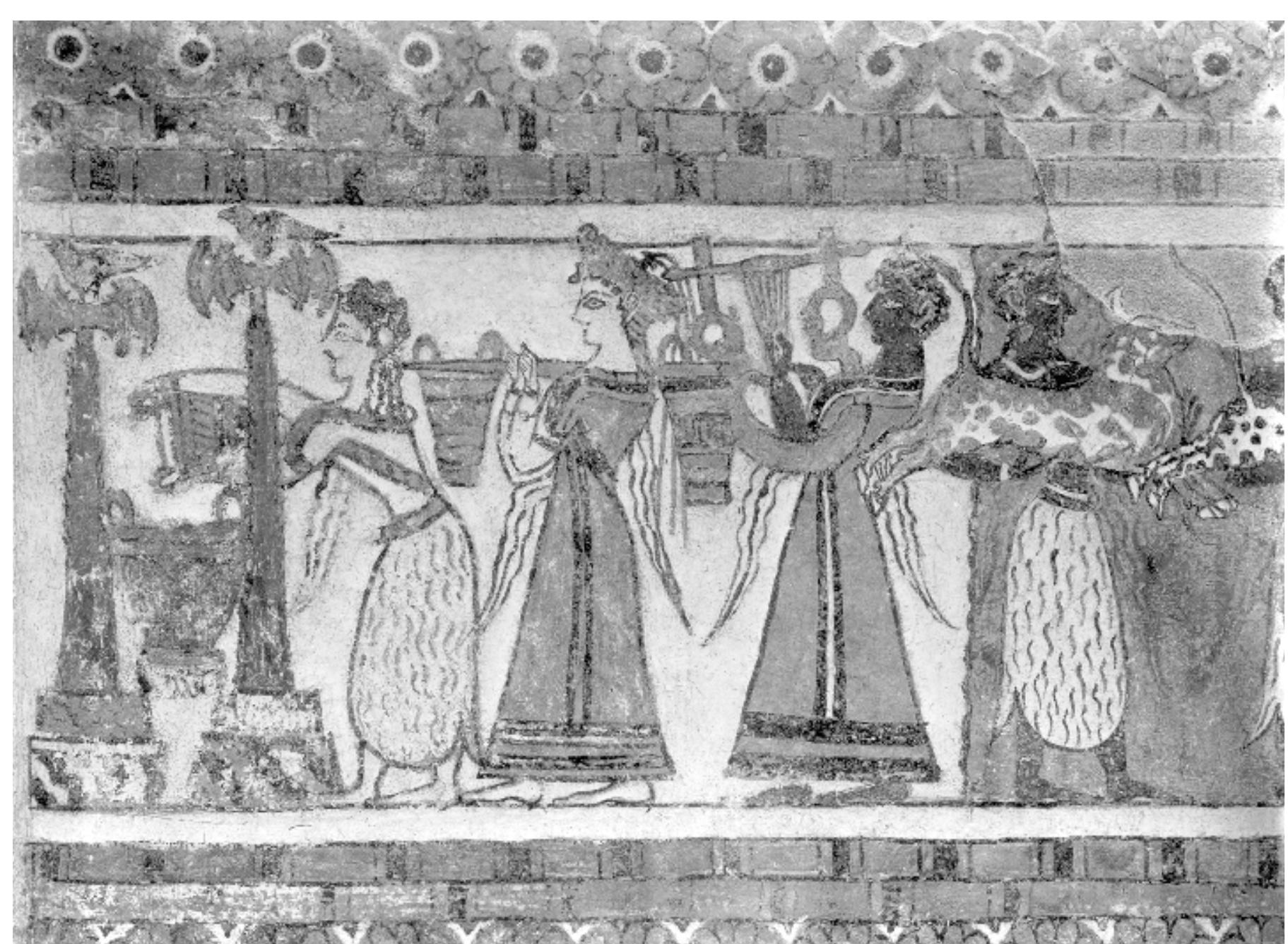 Ayia triada sarcophagus, detail of side a. herakleion