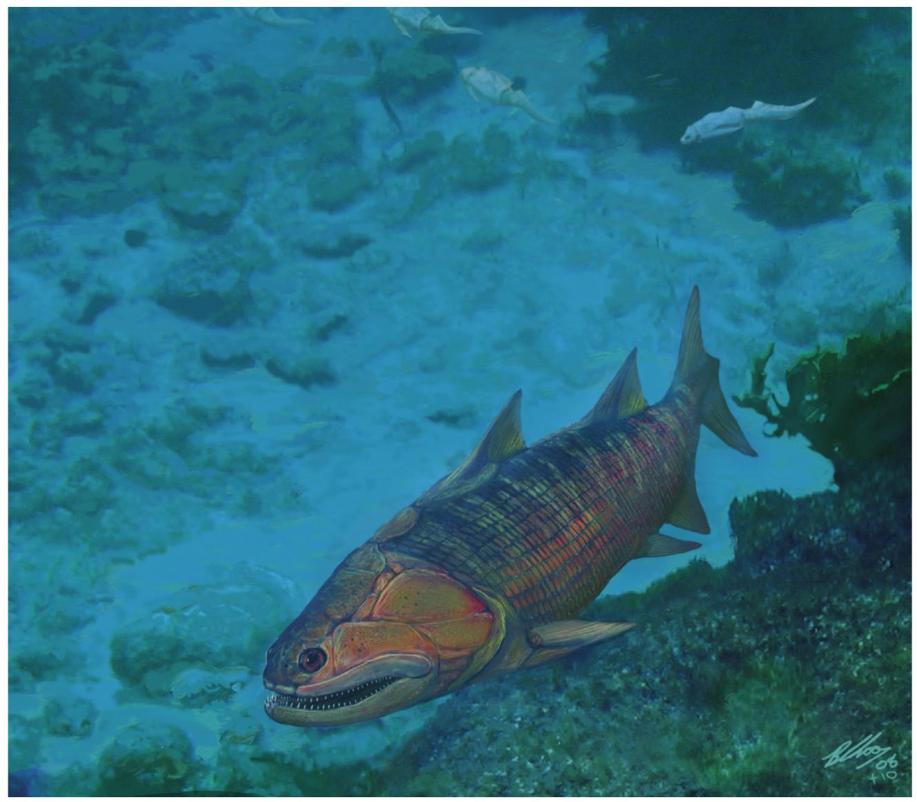 Reconstruction of “ghost fish” guiyu as it may have lived in