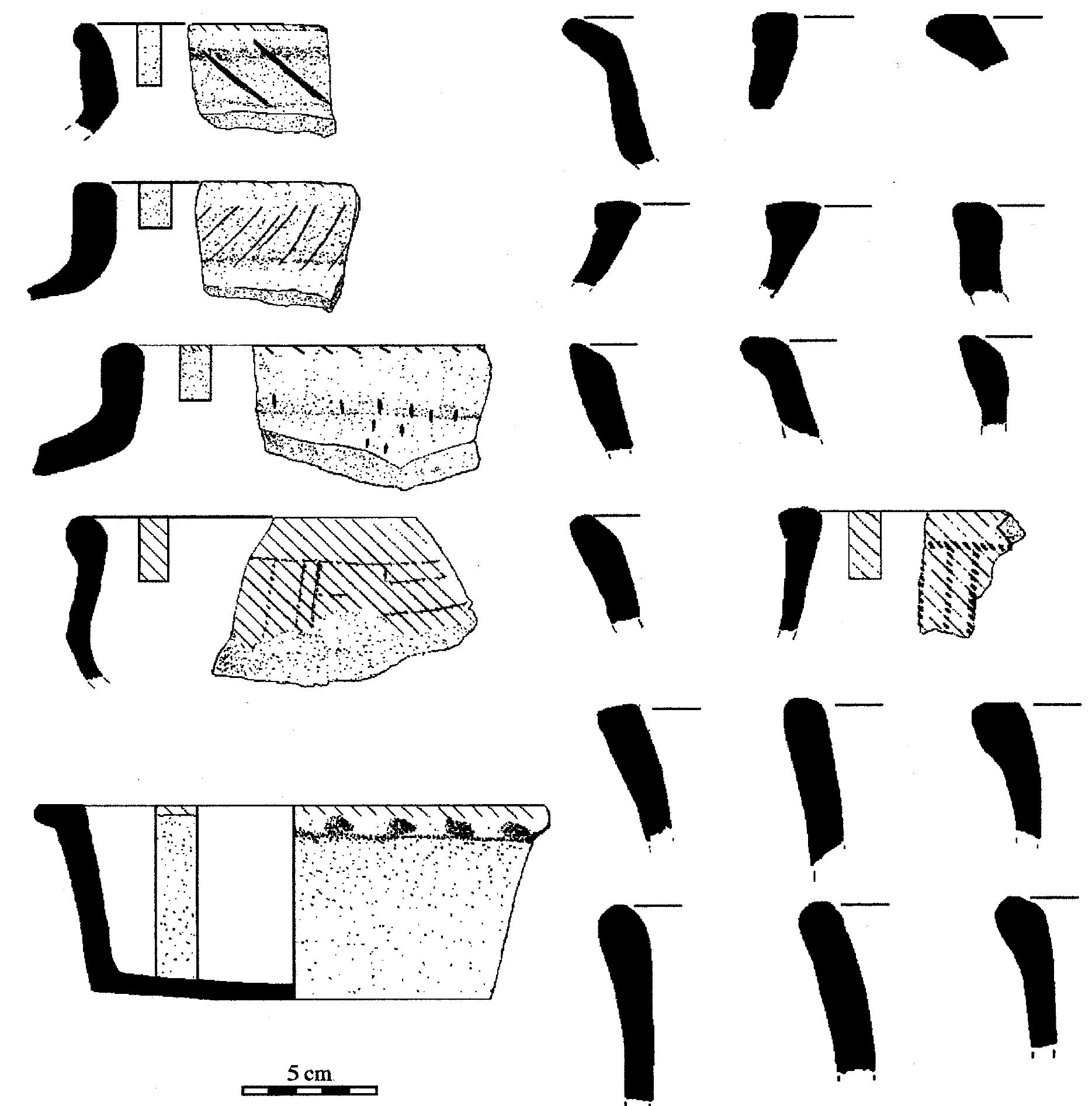 Typical vessel forms of the middle preclassic tamarindo