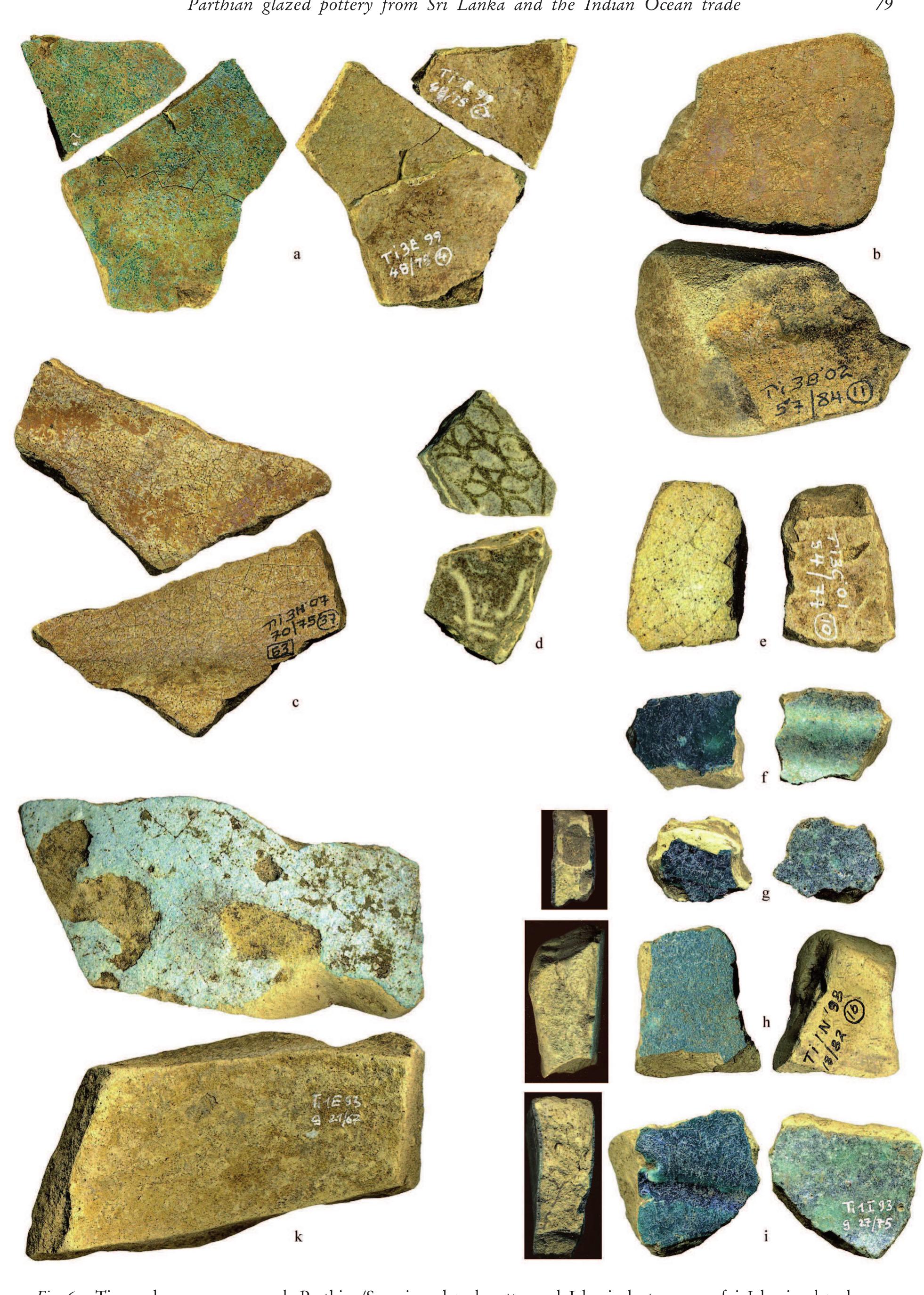 Figure 6 - Parthian Glazed Pottery from Sri Lanka and the