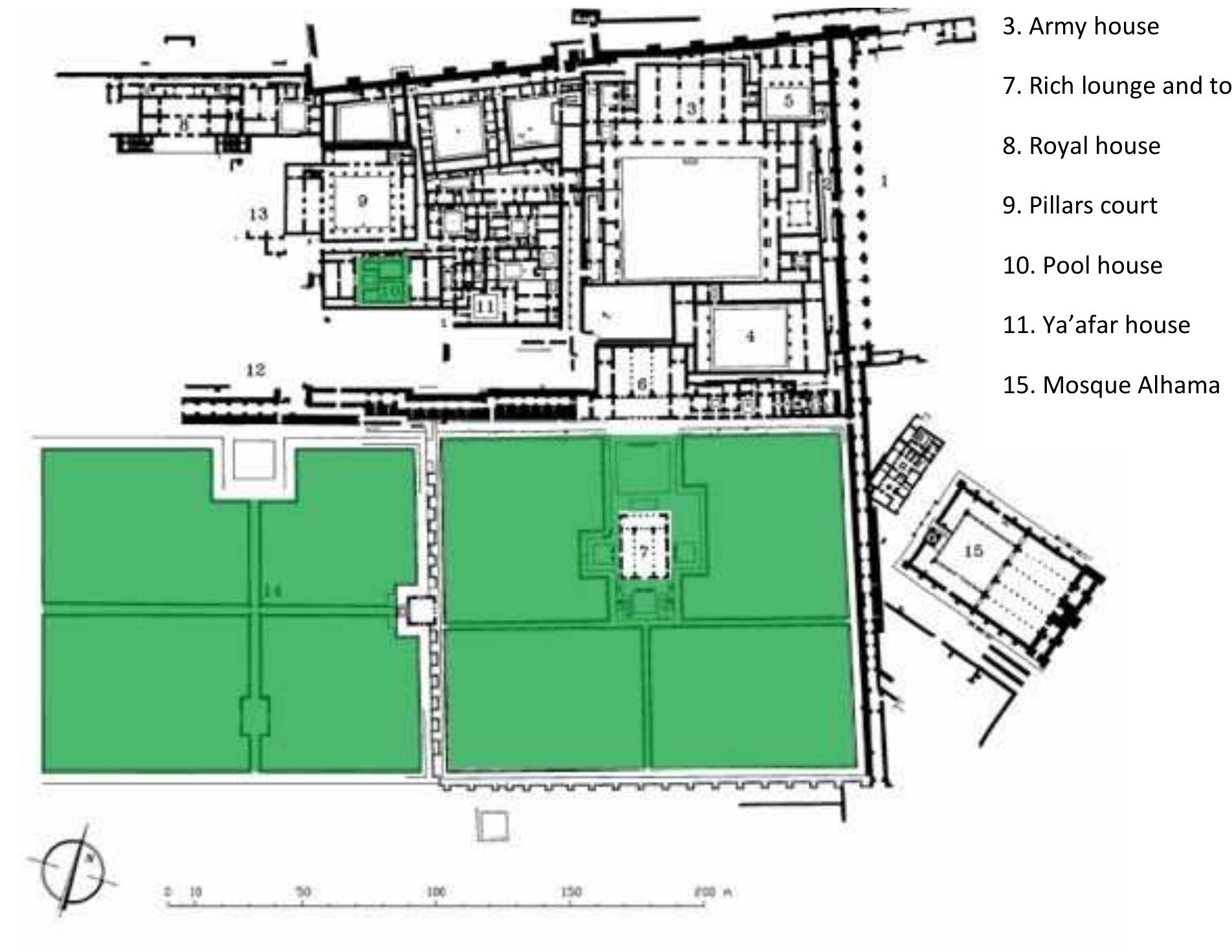 The city is composed of three terraced platforms, separated